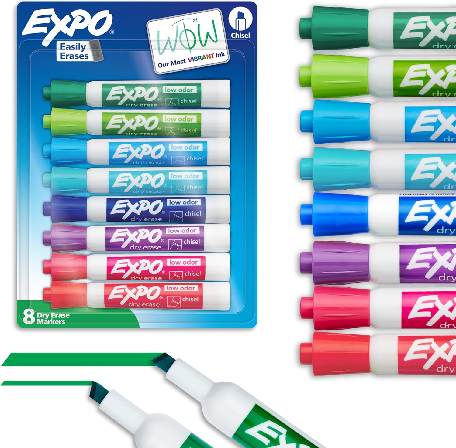 Amazon.com : EXPO Dry Erase Markers, Low Odor Ink, Assorted Colors ...