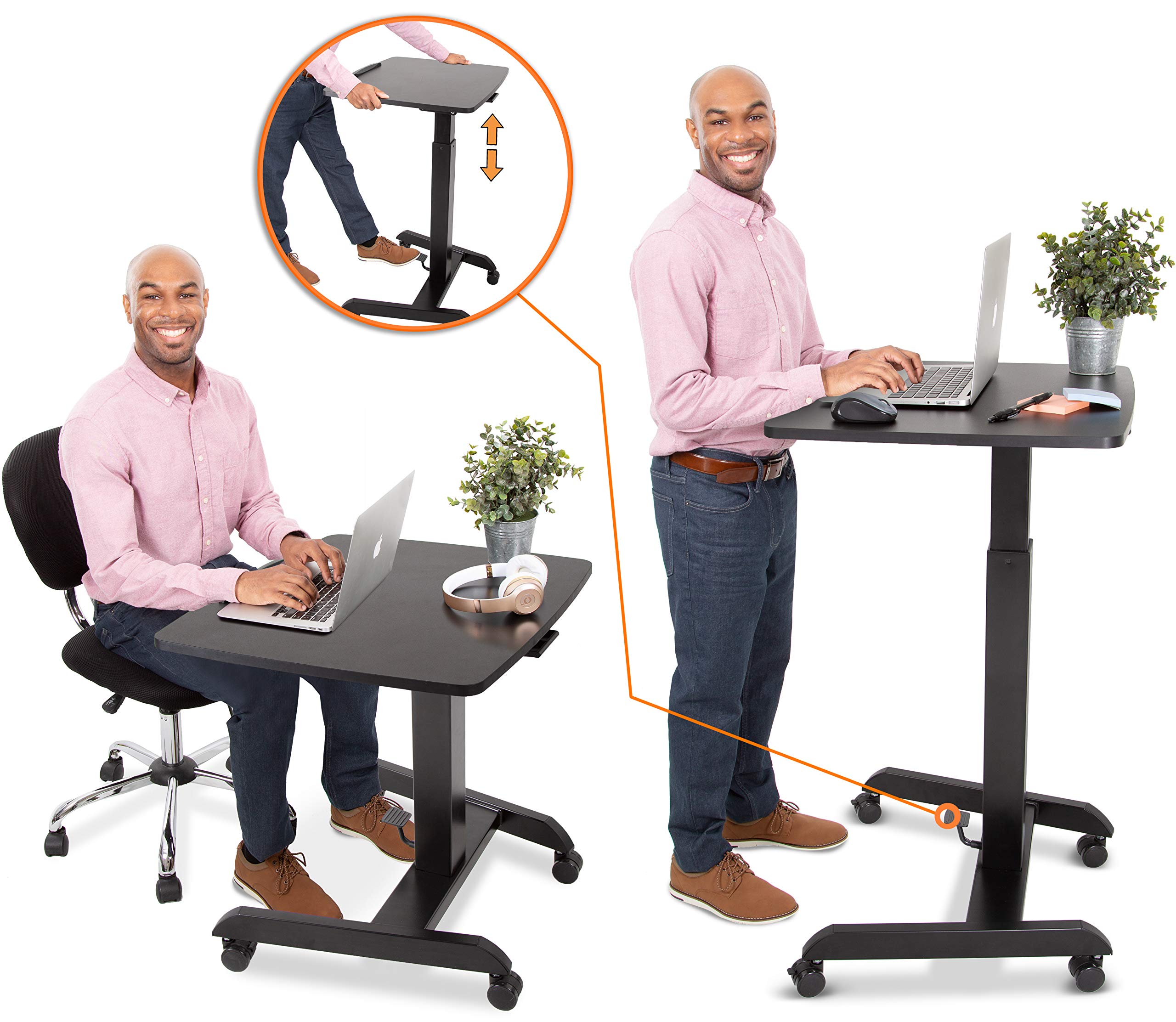 Stand Steady Multifunctional Tilting Mobile Podium | Portable Sit Stand ...