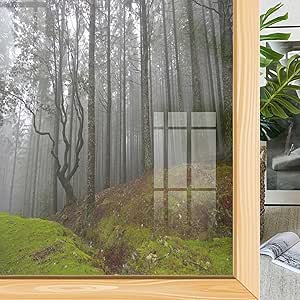 Amazon.com: Window Film Jungle Forest Window Cling Privacy Film Green ...