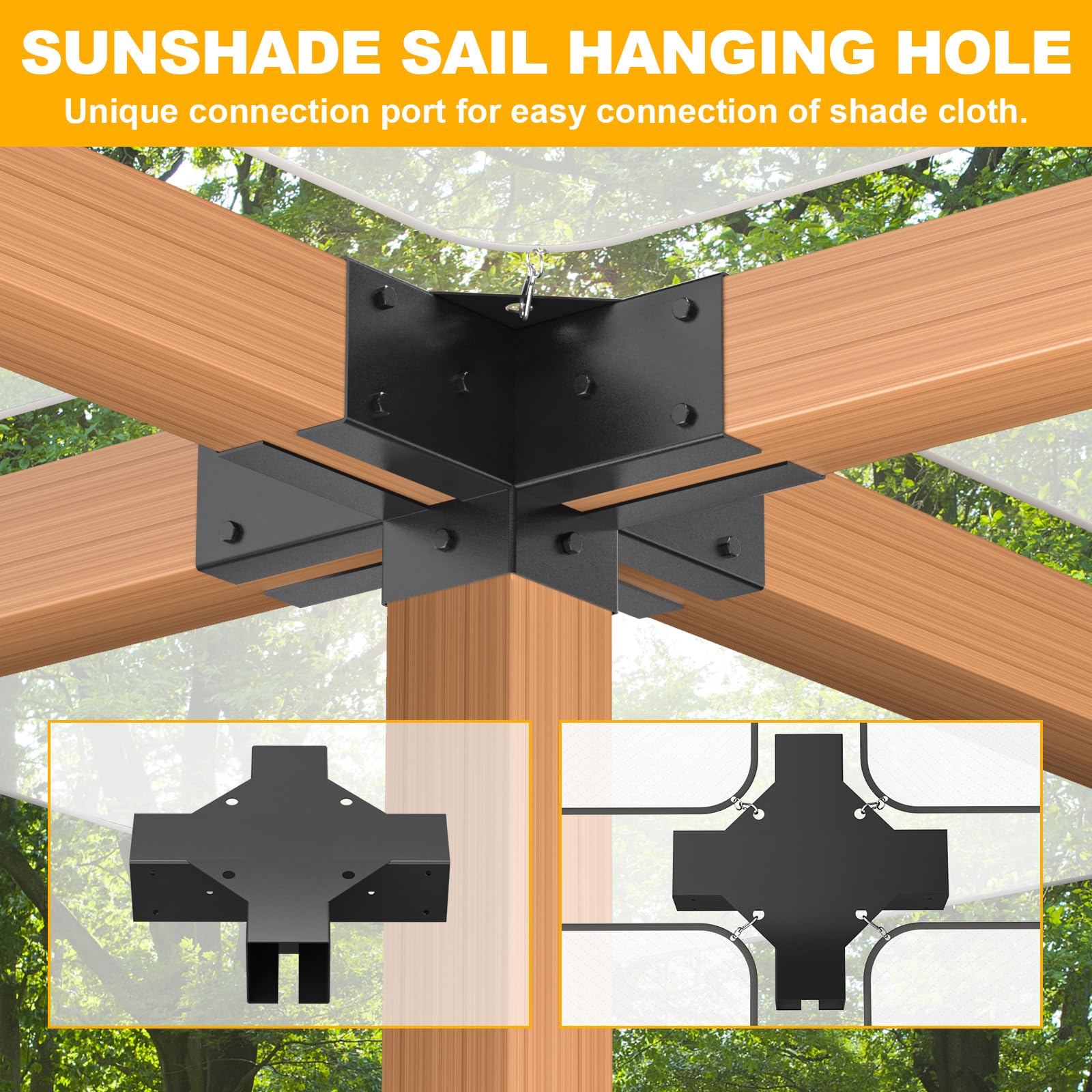 Roof Riser Pergola Riser Beam Brackets 3 Pack Heavy Duty Brackets ...