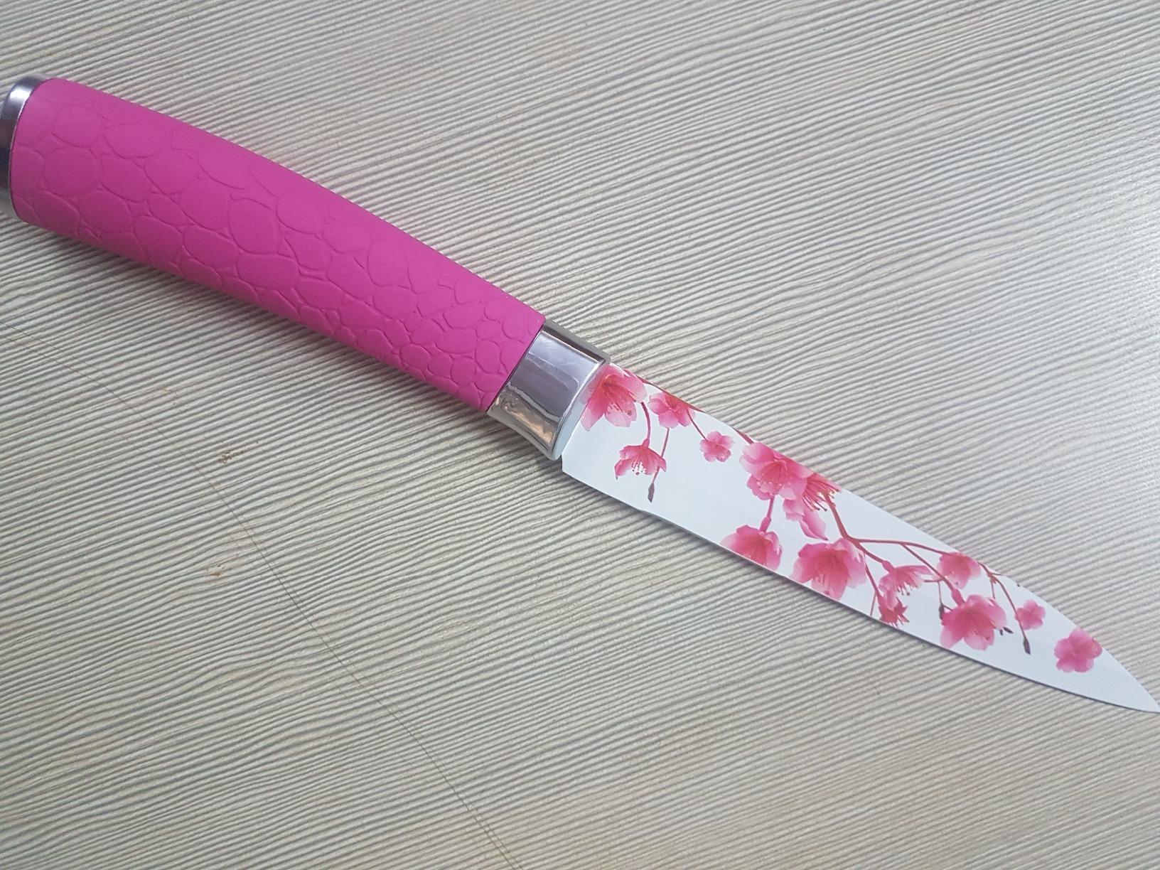 Buy Prestige Floral Stainless Steel Utility Knife, Pink Online at Low ...