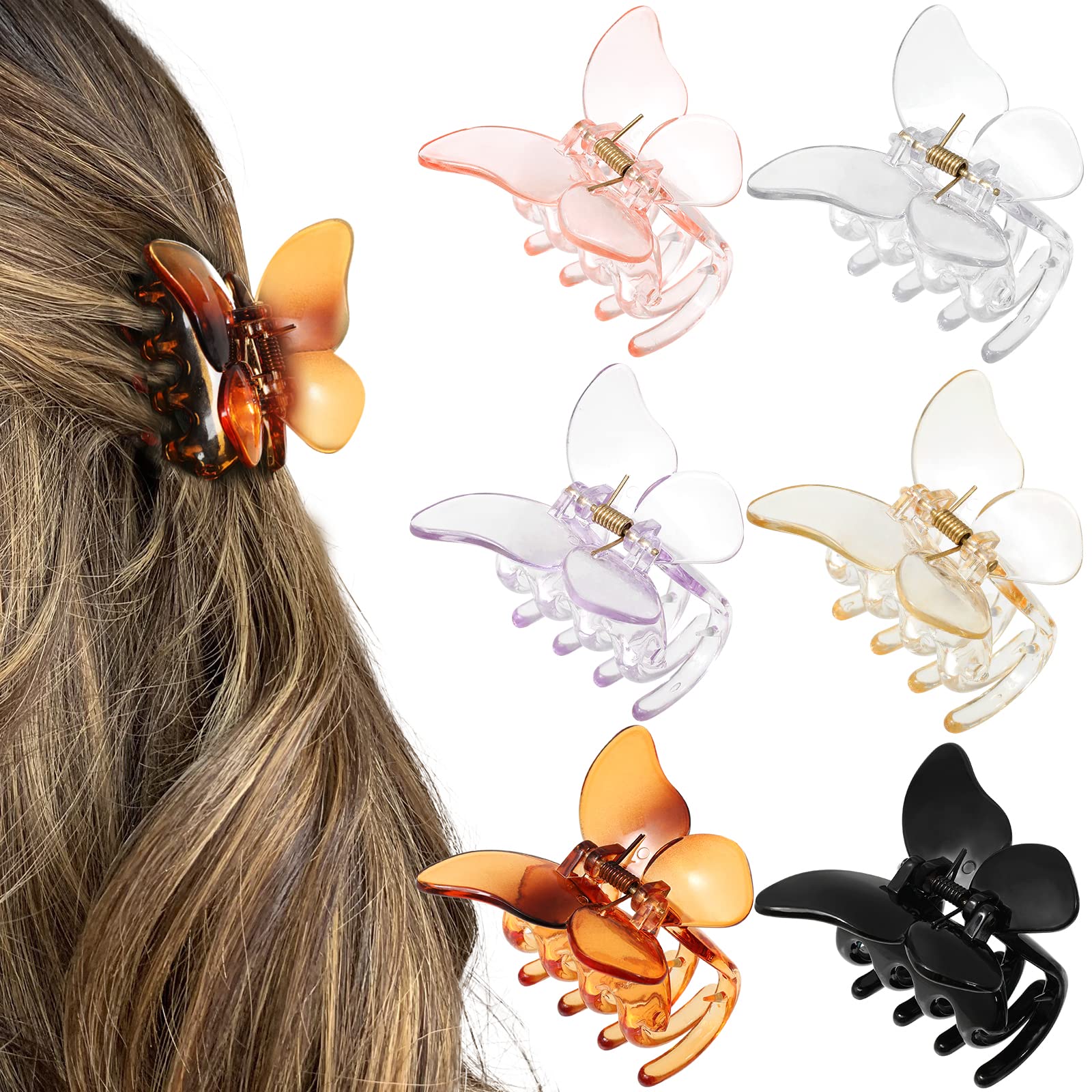 Snapklik.com : 6PCS Hair Claw Clips Set For Women And Girls - 2 Inch ...