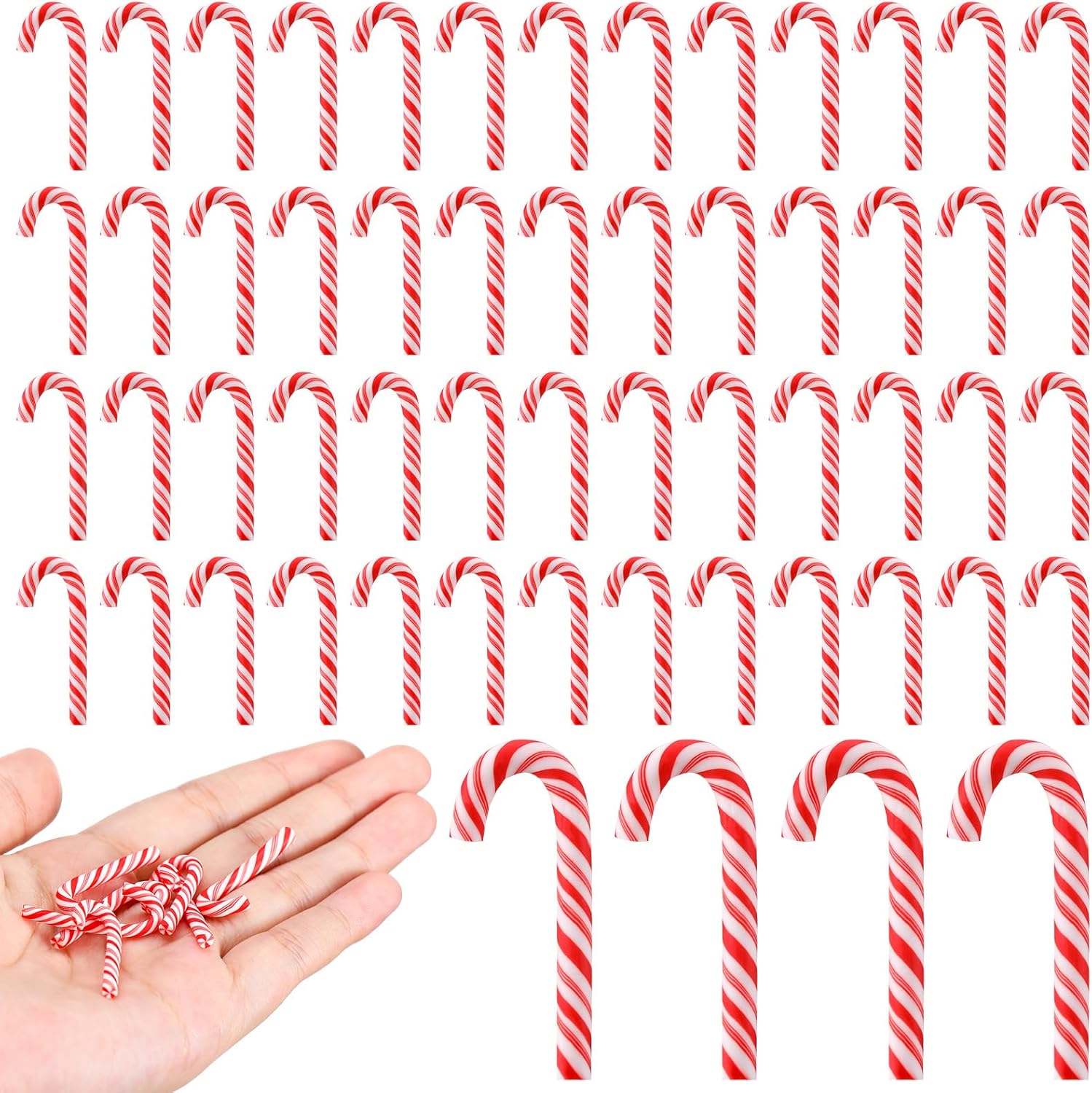 Amazon.com: Giegxin 60 Pcs Christmas Mini Candy Canes for Crafts ...