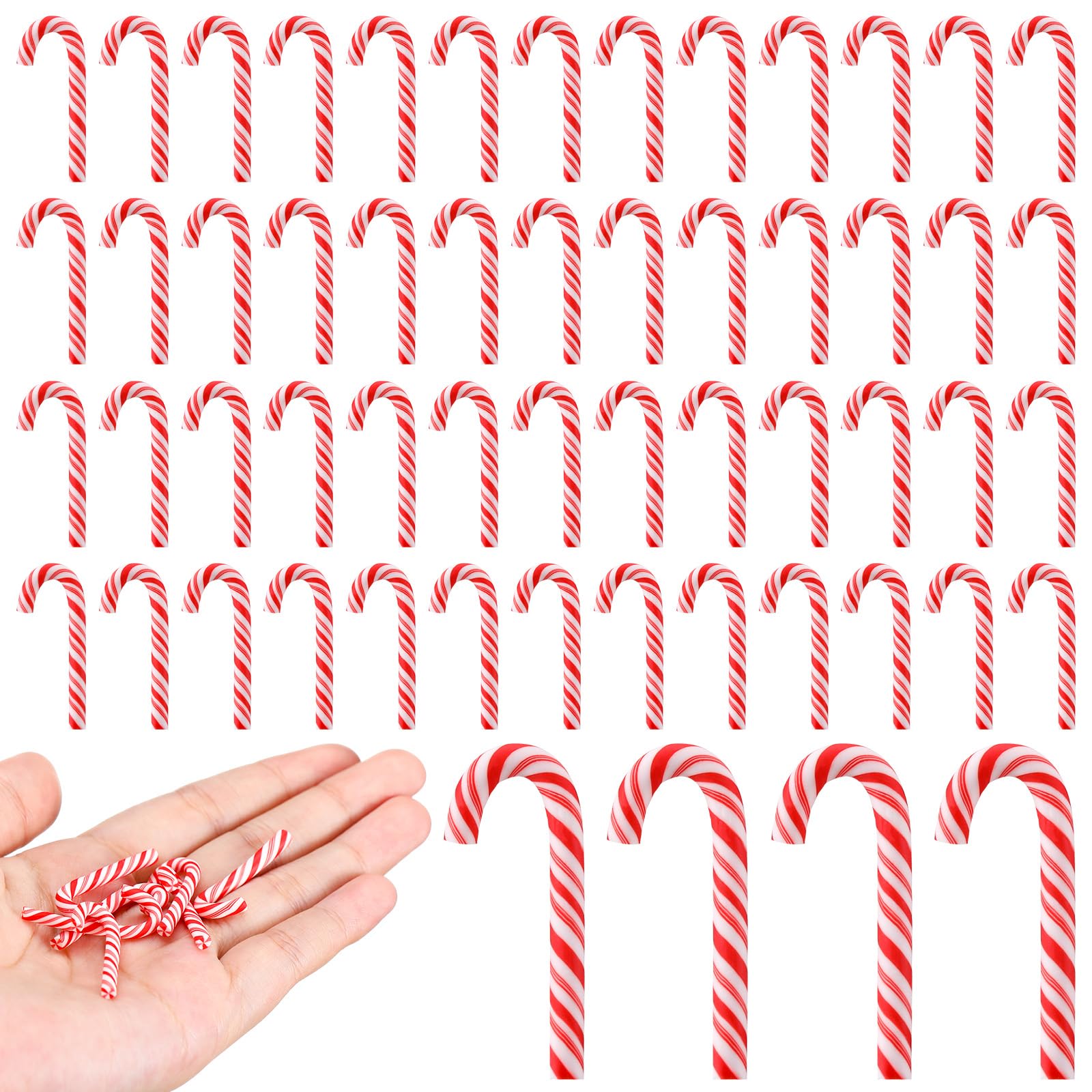 Amazon.com: Giegxin 60 Pcs Christmas Mini Candy Canes for Crafts ...