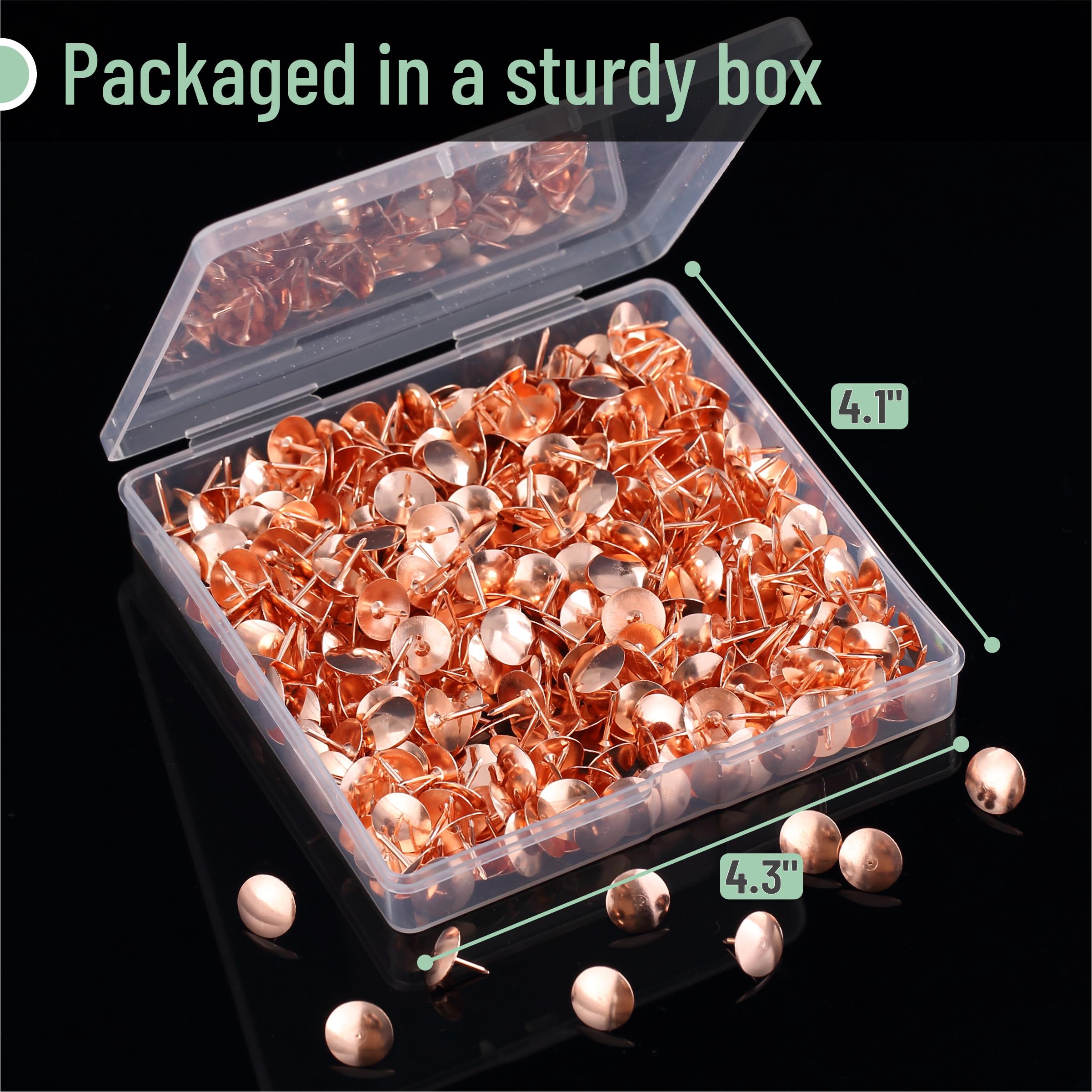Snapklik.com : Mr Pen- Thumb Tacks, 500 Pack, Rose Gold, Flat Push Pins ...