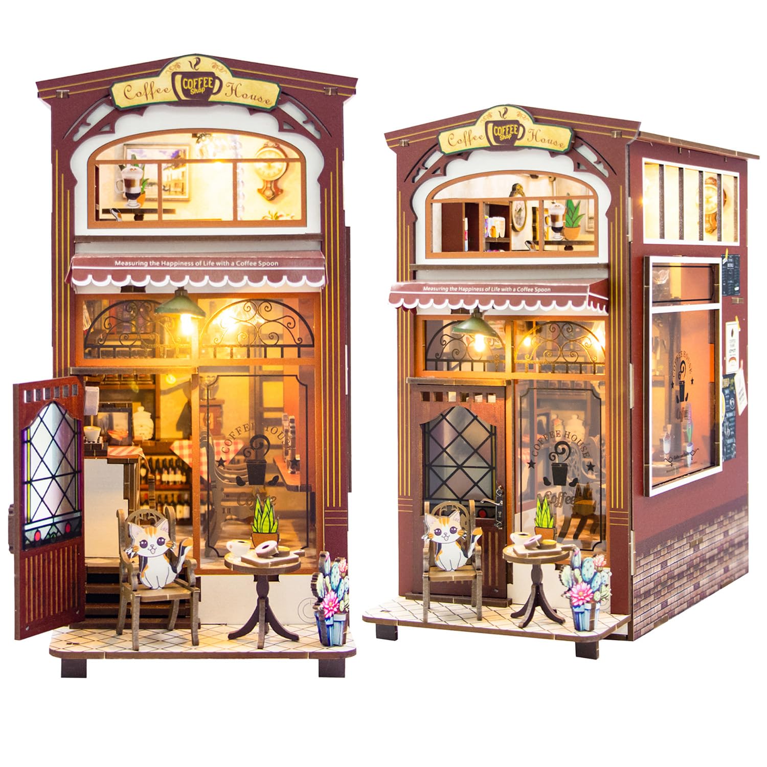 Amazon.com: DIY Book Nook Kit, Bookshelf Miniature House Scenes Book ...