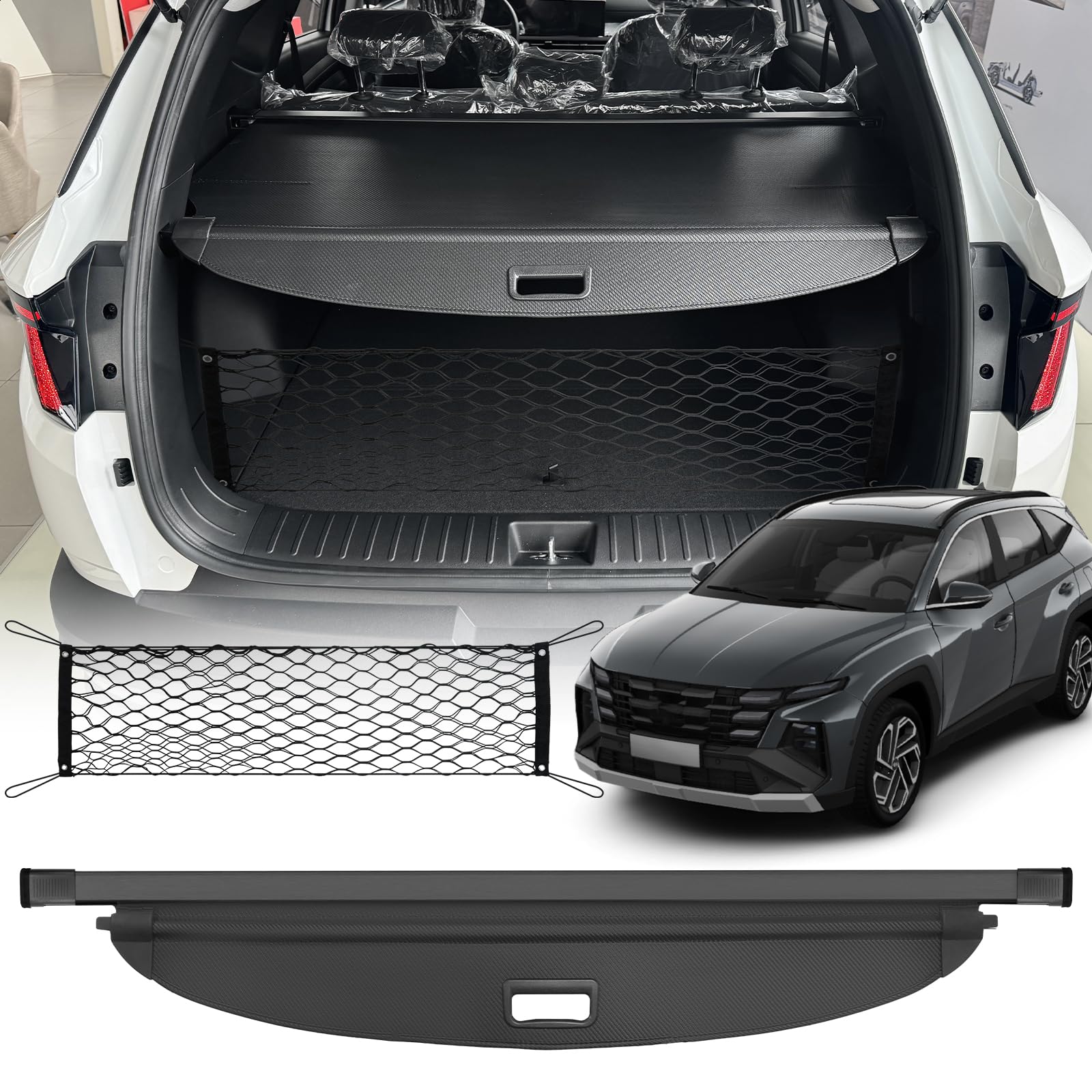 Snapklik.com : Blycorul Trunk Cargo Cover Fit For Tucson 2022-2025 2026