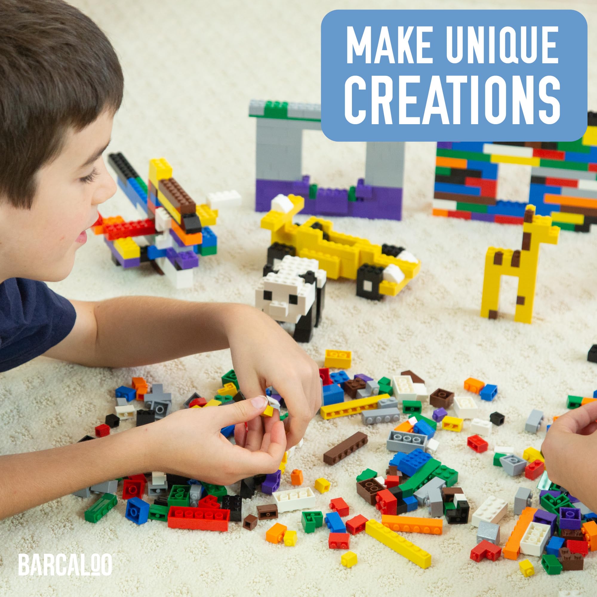Snapklik.com : 1000 Piece Building Bricks Play Set, 10 Classic Colors ...