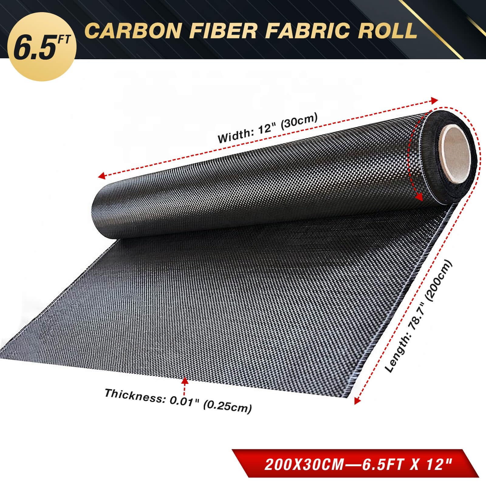 Snapklik.com : ARRIS Carbon Fiber Cloth, 79” X 12" Carbon Fiber Fabric ...