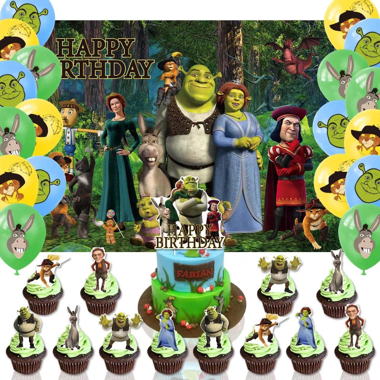 Buy Tsalf Shrek Party Decorations,Shrek Birthday Party Supplies,Shrek ...