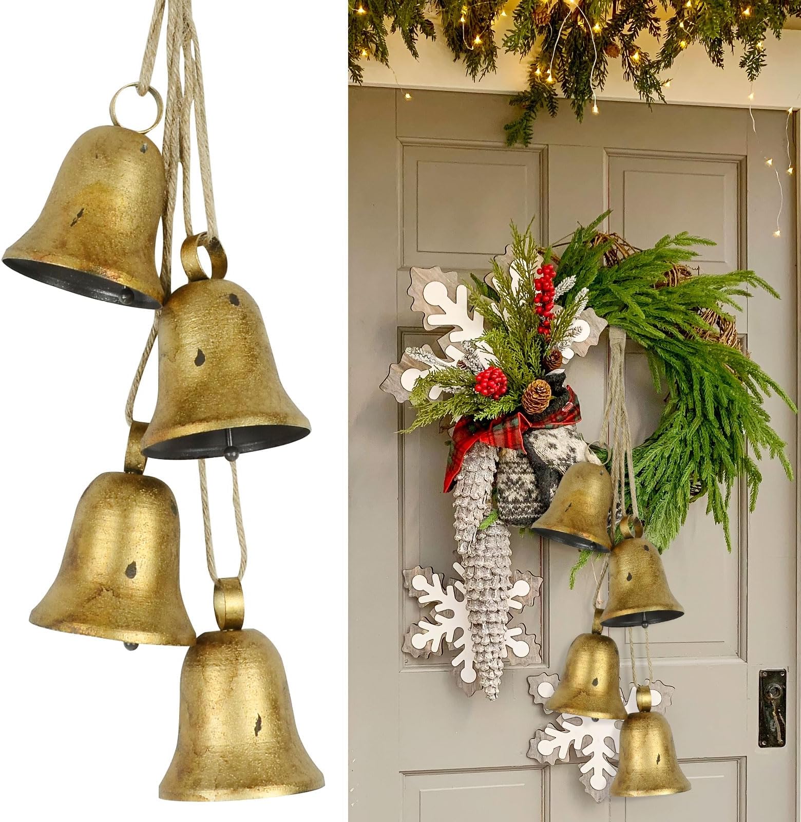 Amazon.com: Christmas Tree Decoration Bells Christmas Decorations ...