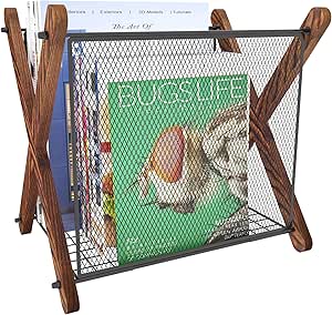 Magazine Rack Storage High-capacity with Sturdy Metal Wire Standing ...