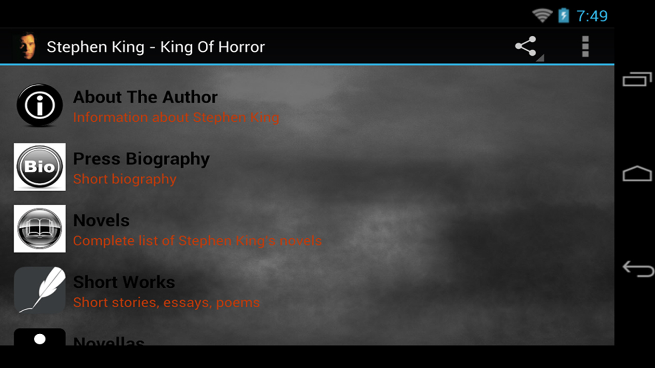 Stephen King - King Of Horror - App on Amazon Appstore