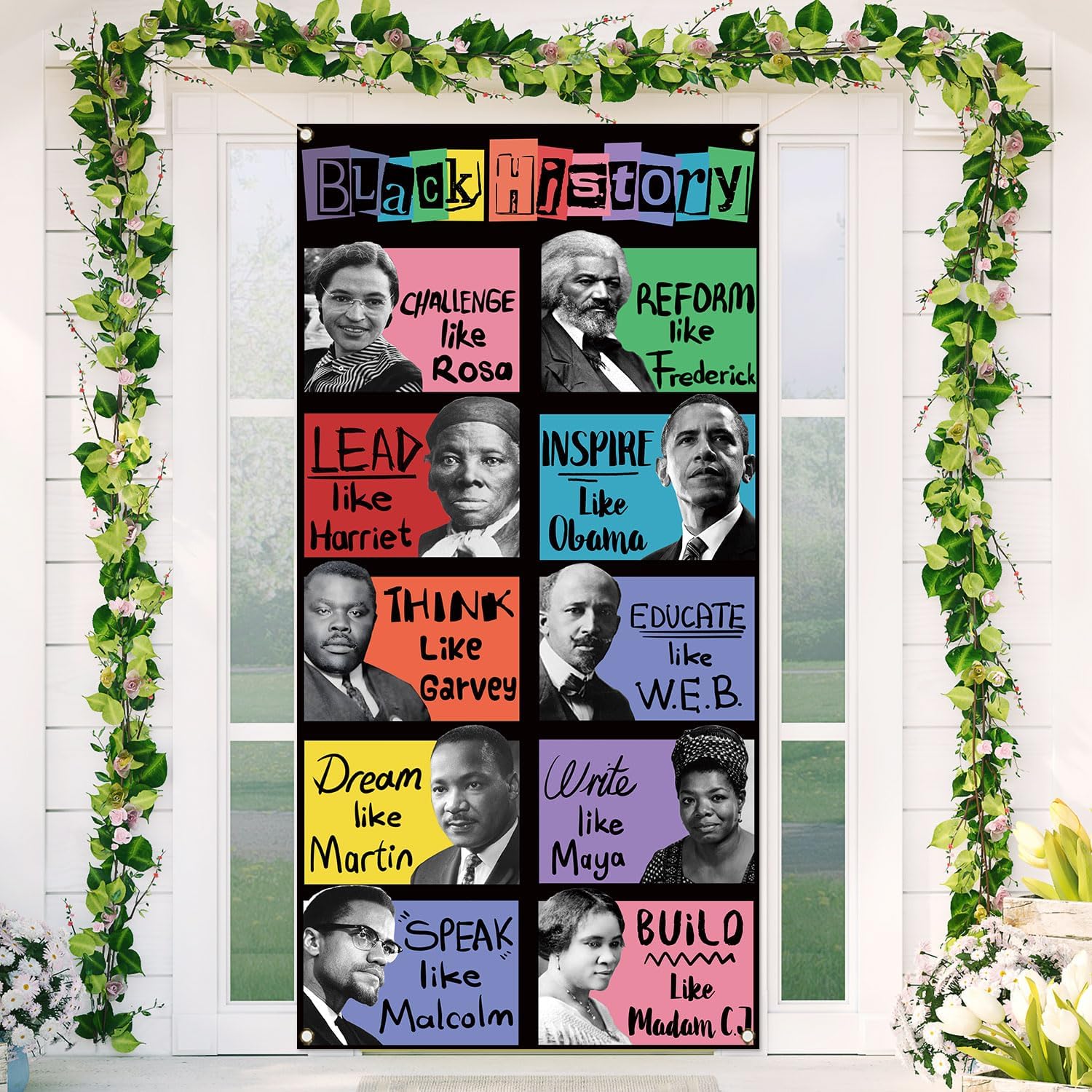 Amazon.com: Sunwer Black History Month Door Cover African American ...