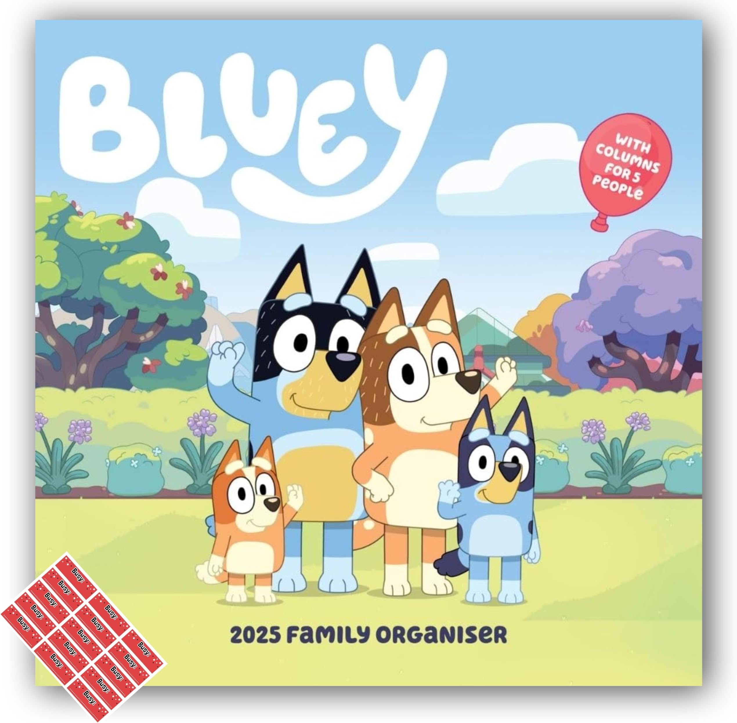 Bluey Calendar 2025 Family 5 Column Planner Calendar, Family organiser ...