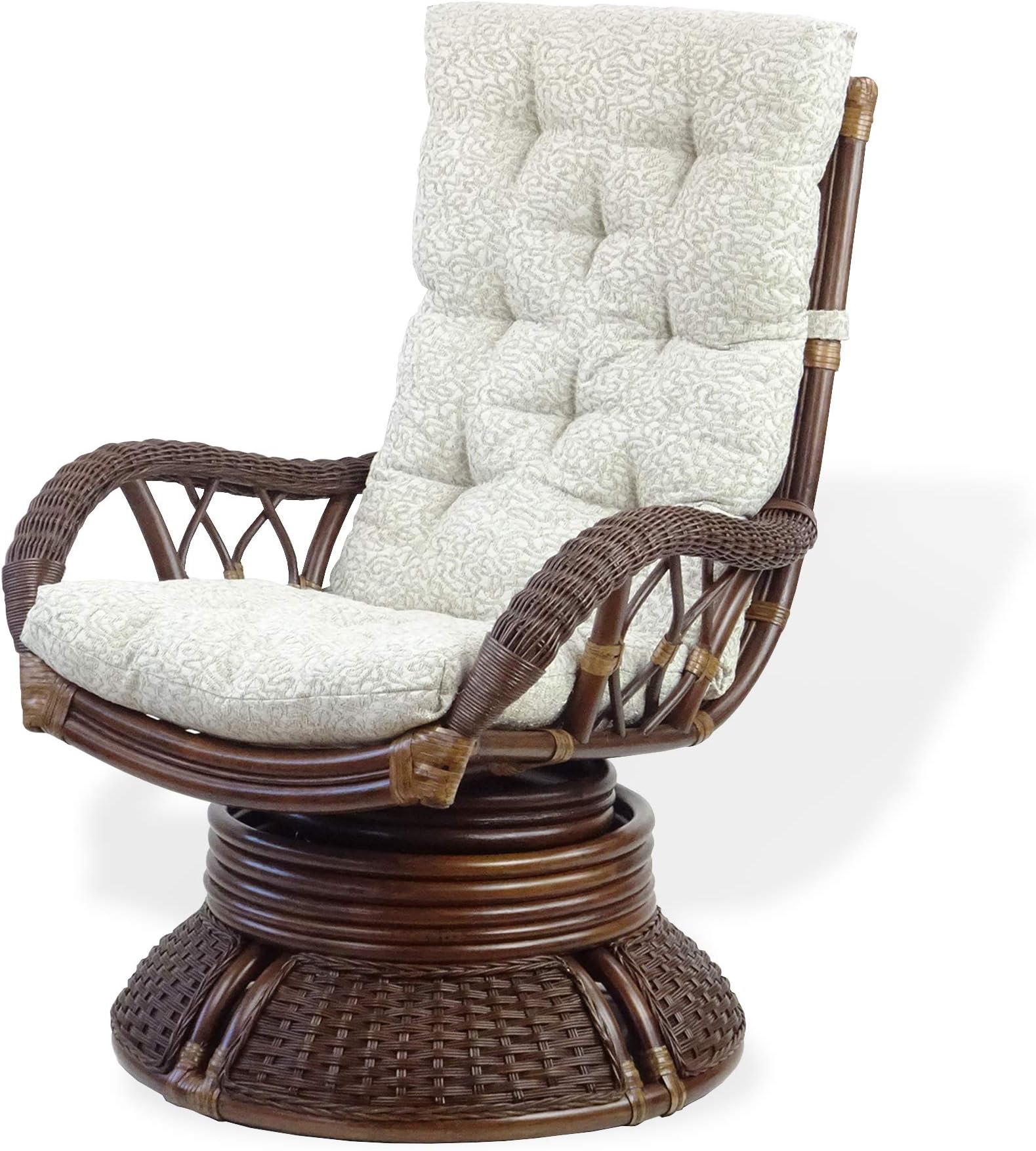 Amazon.com: SK New Interiors Lounge Swivel Rocking Java Chair Rattan ...