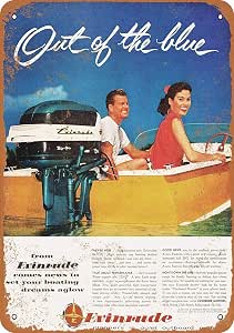 Amazon.com: 12 x 8 METAL SIGN - Evinrude Boat Motors - Vintage ...