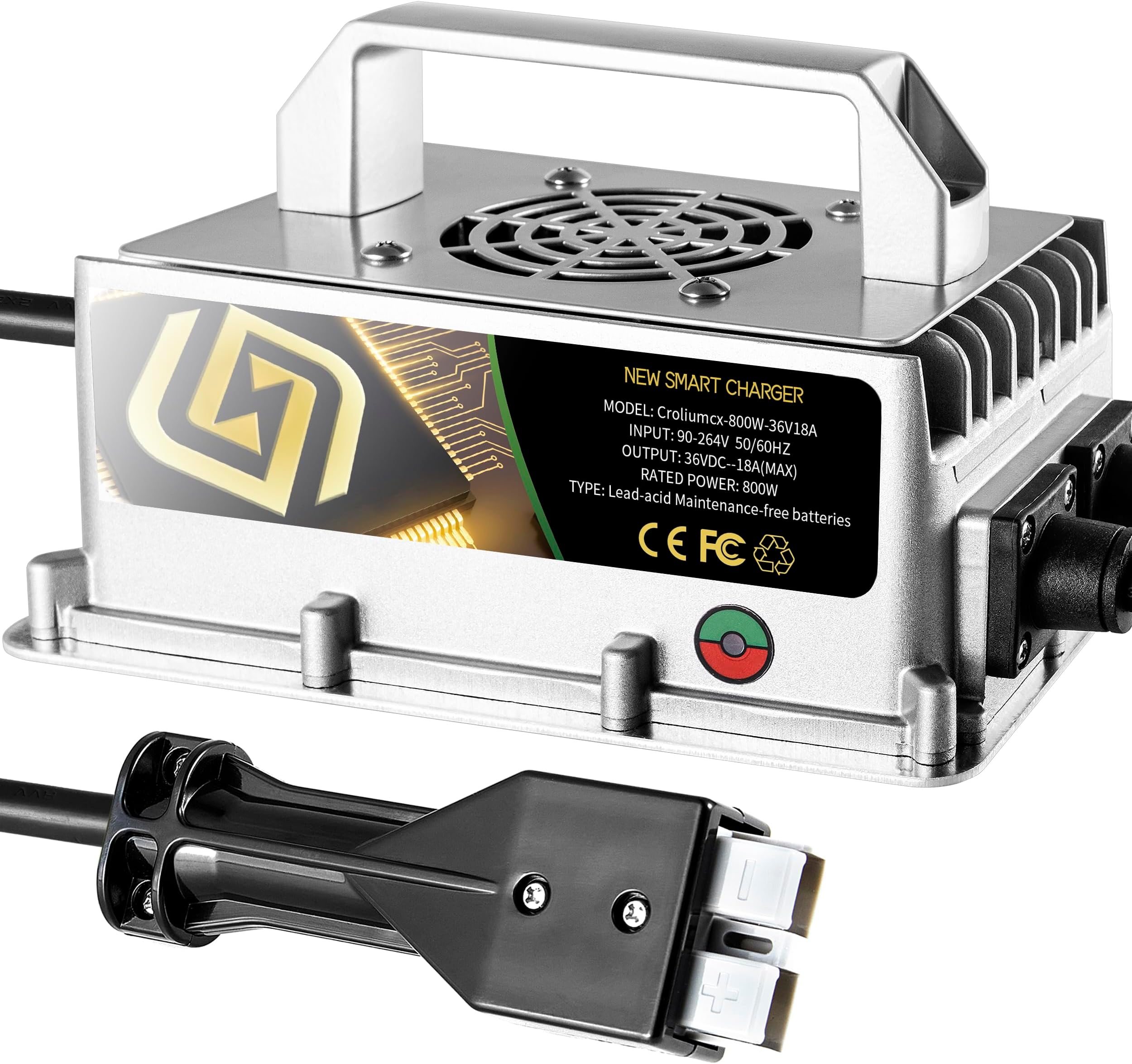 Amazon.com: Croliumcx 36Volt 18Amp Aluminum Casting Wide Voltage Golf ...