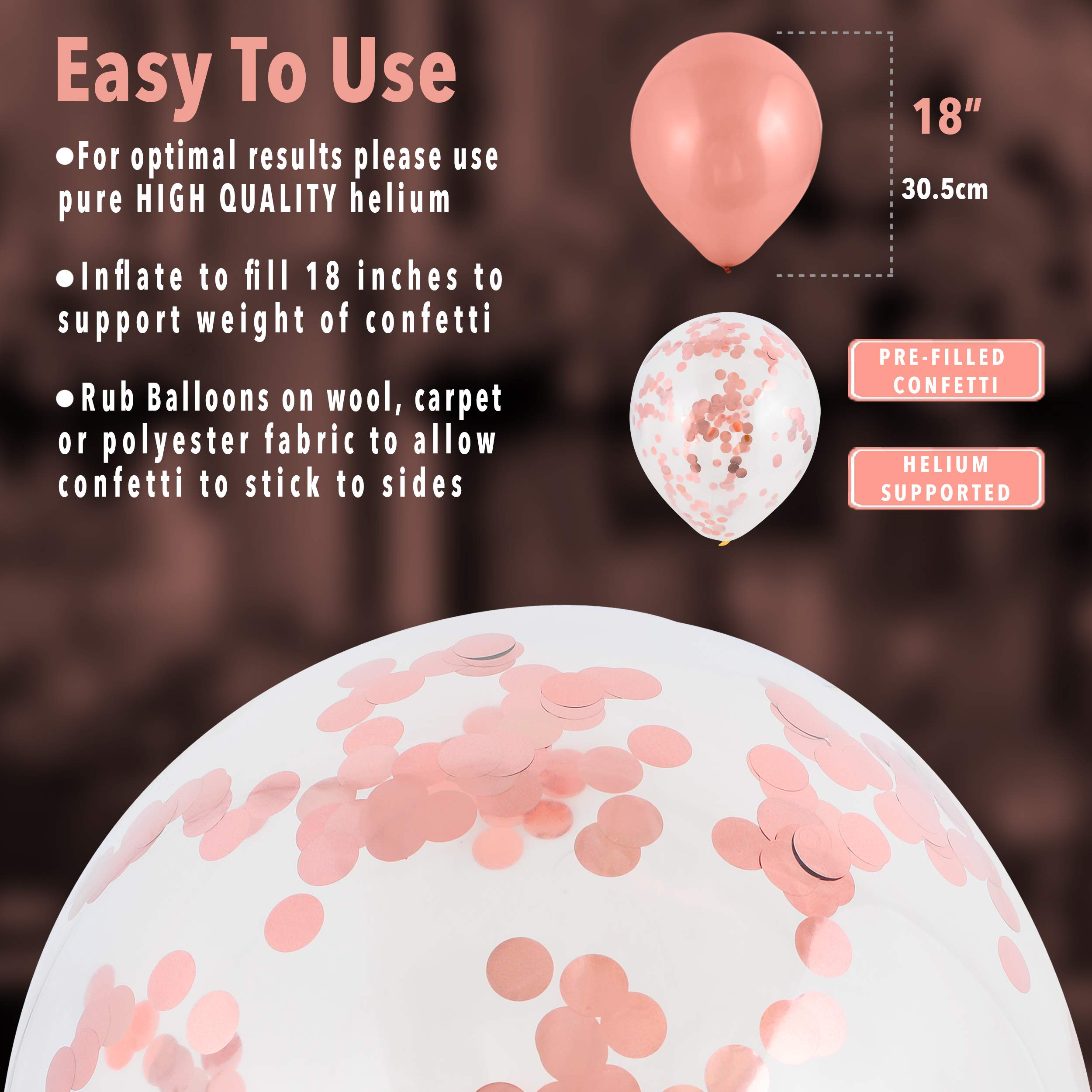 Snapklik.com : Rose Gold Party Decorations 173 Pack For Easy Party ...