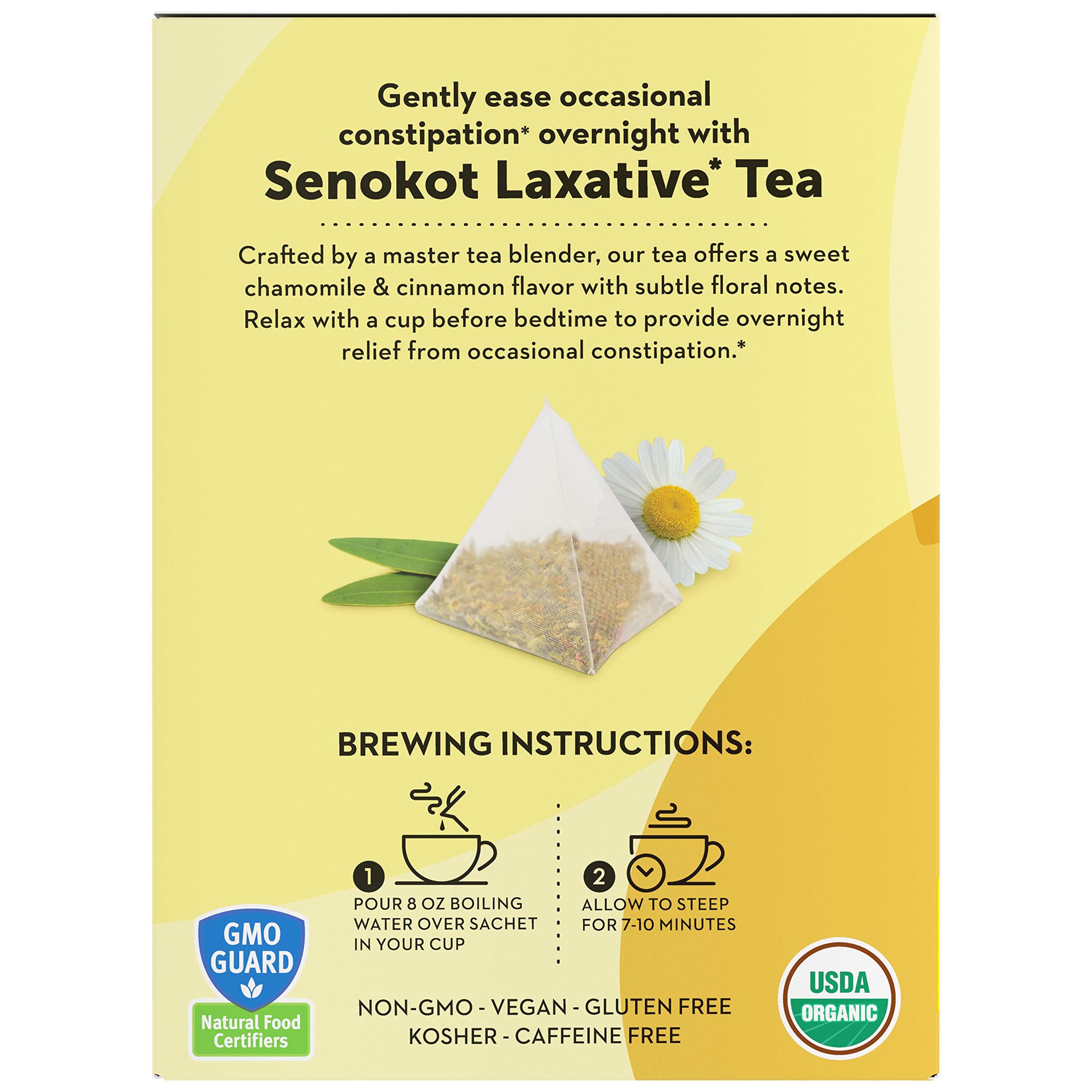Senokot Dietary Supplement, Natural and Organic Senna Leaf, Laxative ...