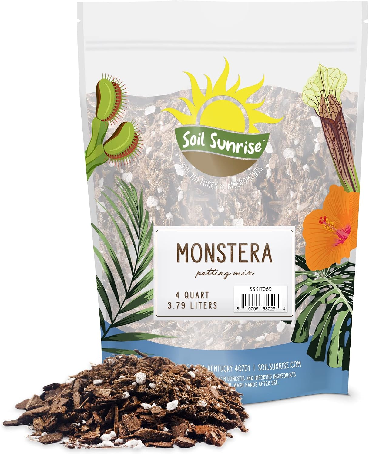 Amazon.com : Monstera Houseplant Potting Soil Mix (4 Quarts), Custom ...
