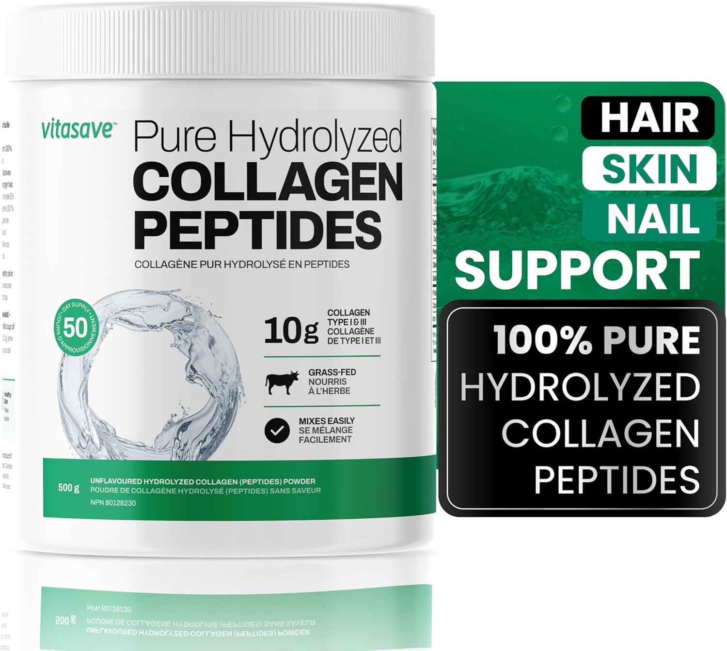 Amazon.com: Vitasave Pure Collagen Peptides Powder Enhanced Collagen ...