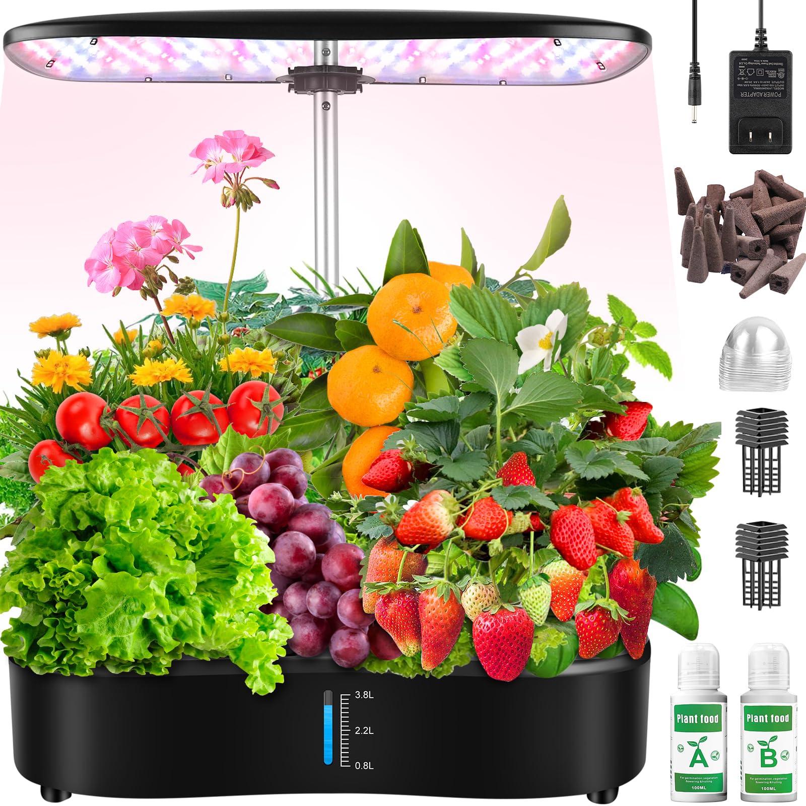 Hydroponics Growing System 12 Pods Smart Indoor Garden with 3 Planting ...
