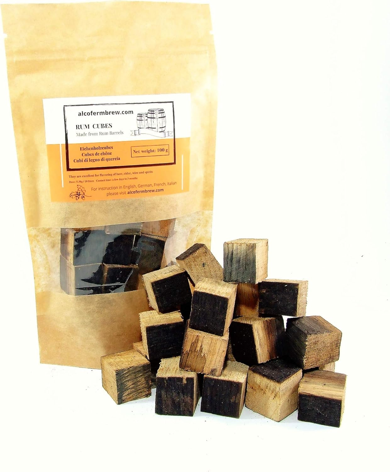 AlcoFermBrew RUM OAK CUBES 100g from emptied Barrels - Rumcubes | Rum ...