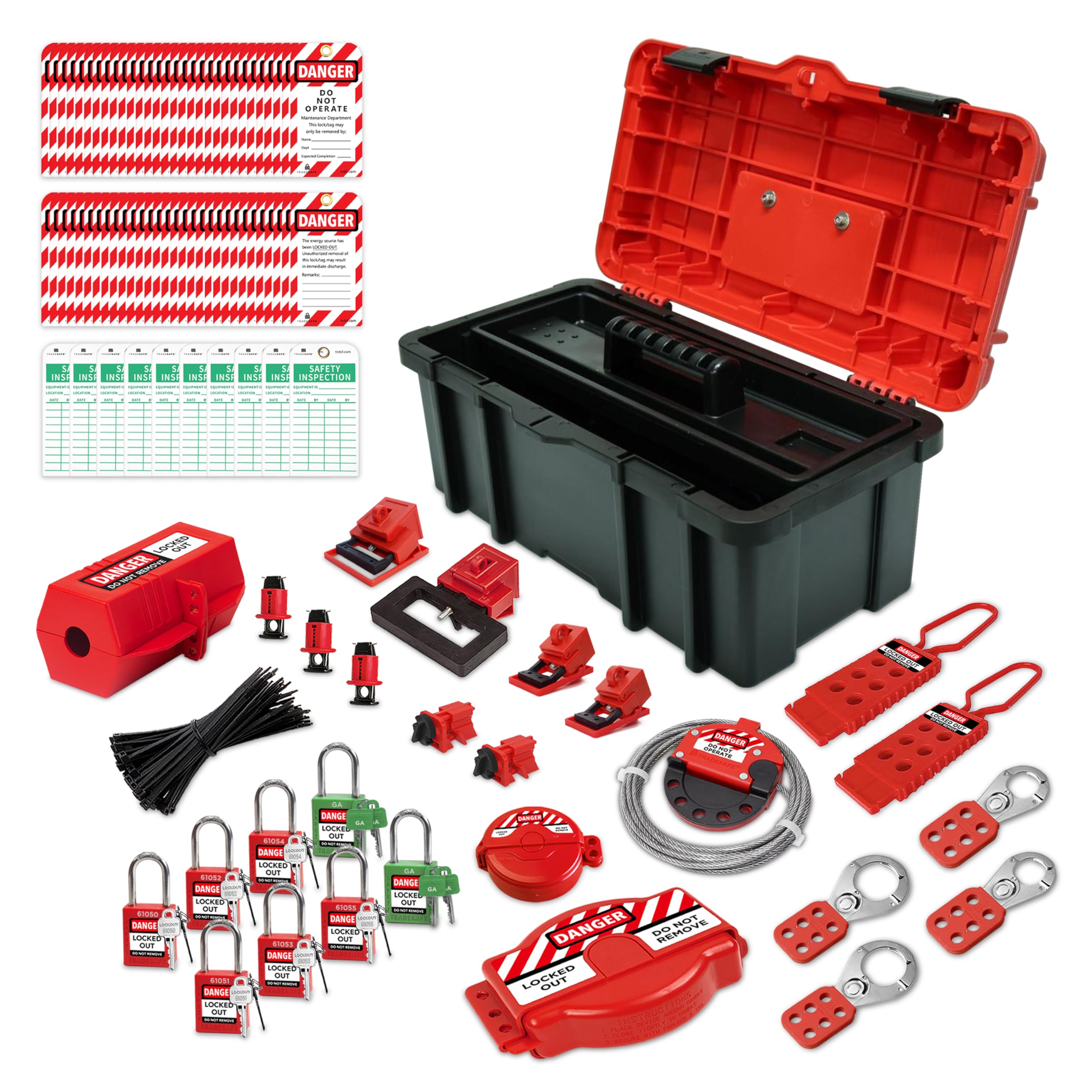 TRADESAFE Lockout Tagout Tool Kit - 85 Loto Devices, Loto Locks ...