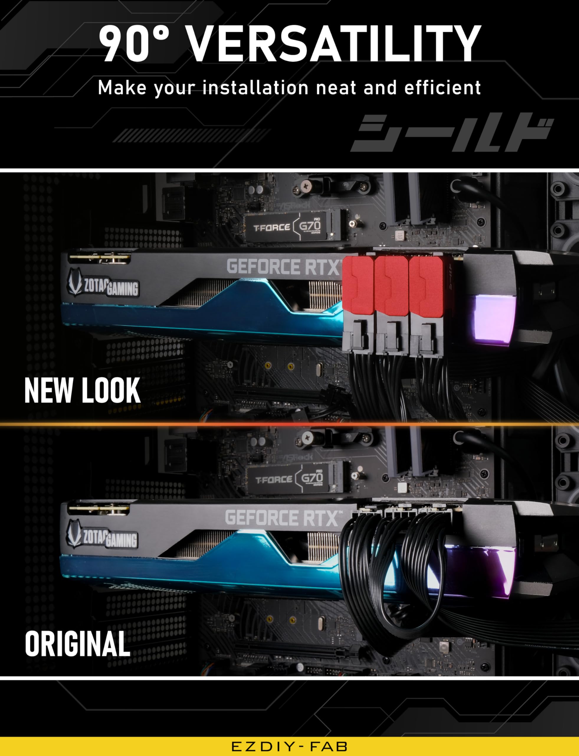 Snapklik.com : EZDIY-FAB Shield Series 8-Pin PCIe GPU Power Adapter