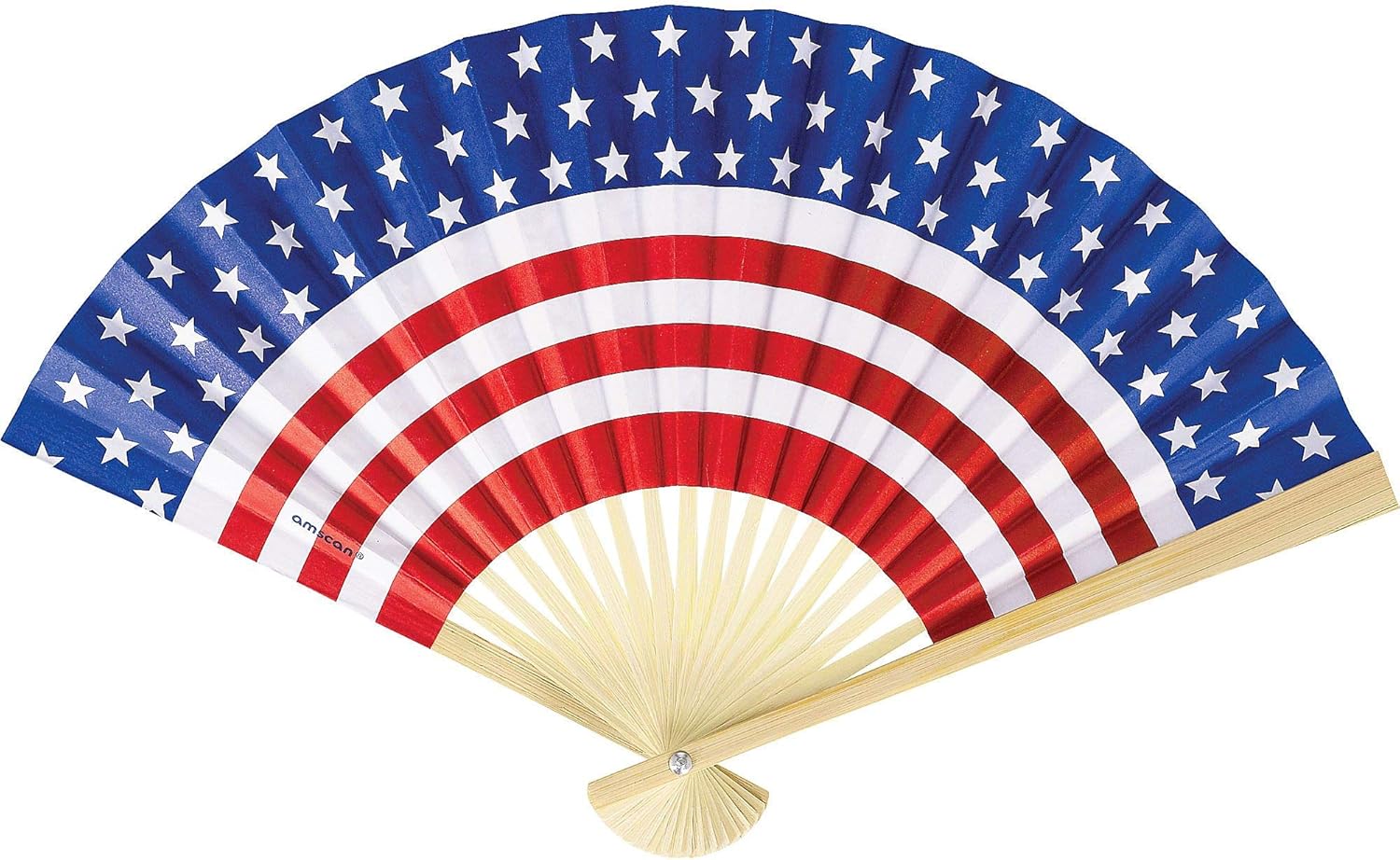 Amazon.com: Amscan Patriotic Paper Fan Party Materials, 12 1/2" x 9 ...