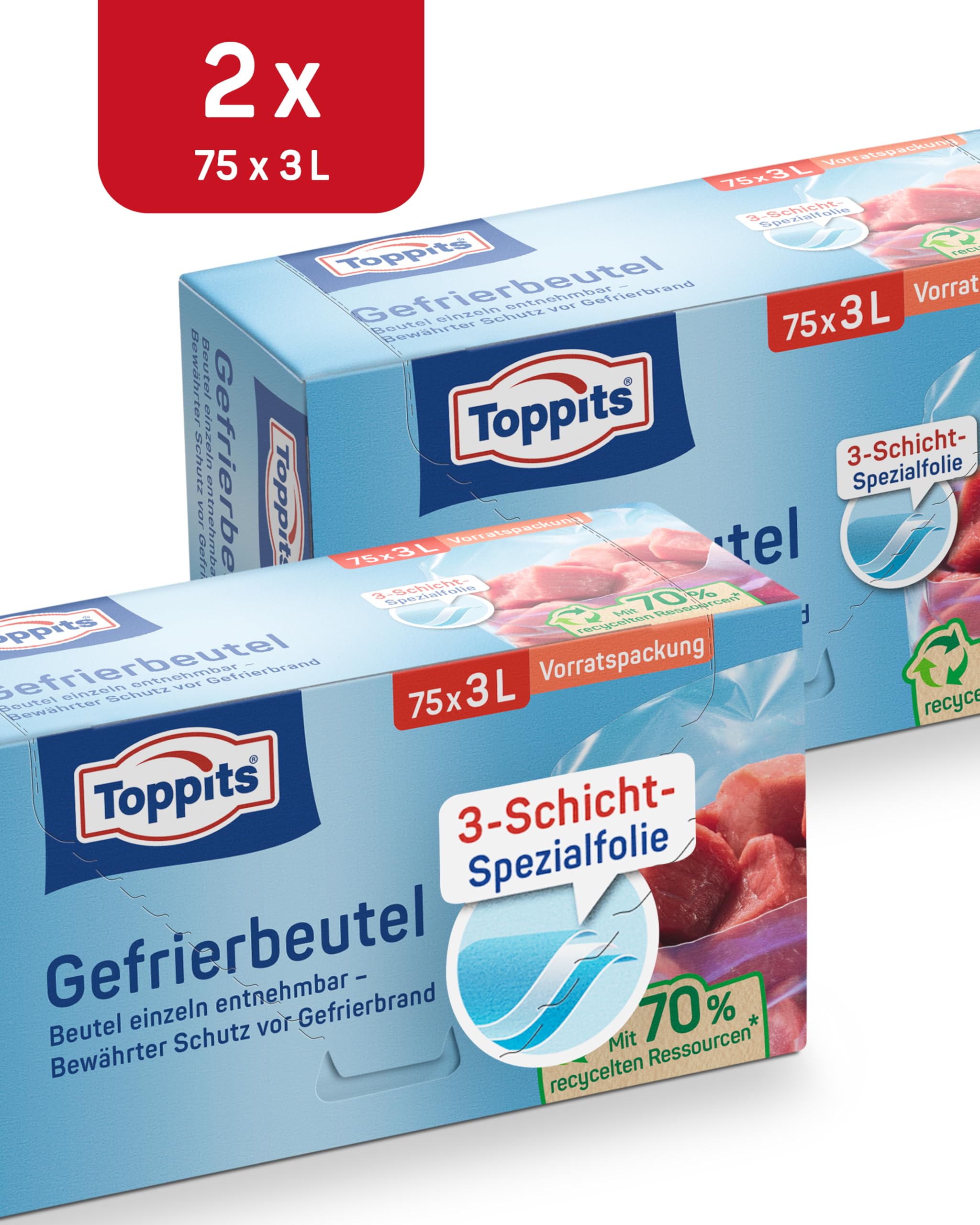 Topit Sac De Congélation Sacs De Congélation Toppits 6 Litres - Lot De ...