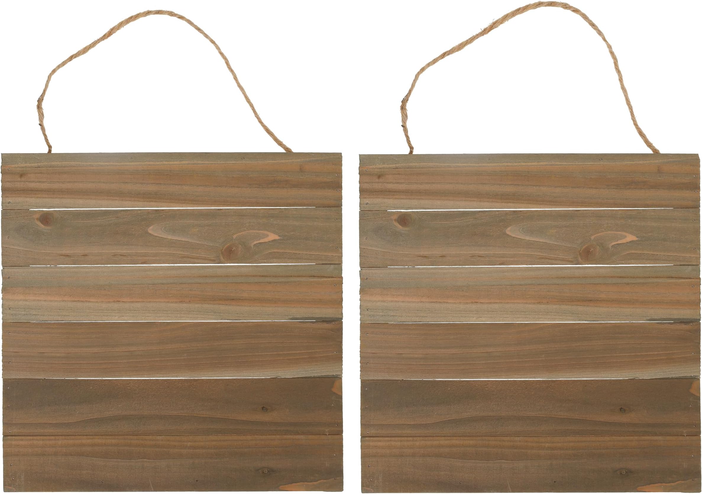 Amazon.com: Hampton Art Wood Plank 12" x 12" Rustic 2pc, Wood Plaque ...