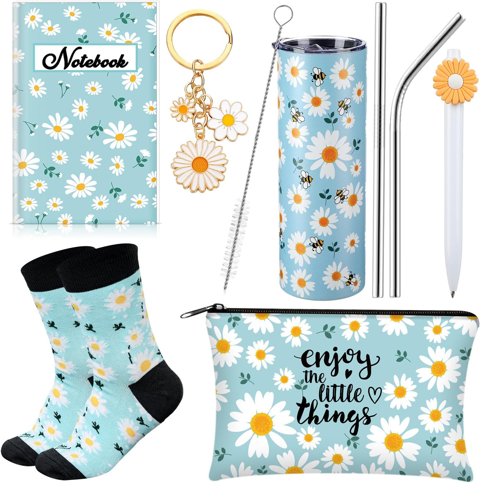 Amazon.com | Panitay 6 Pcs Daisy Gifts Set for Women Daisy Flower ...
