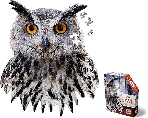 Amazon.com: Madd Capp Puzzles - I AM Owl - 300 Pieces - Animal Shaped ...