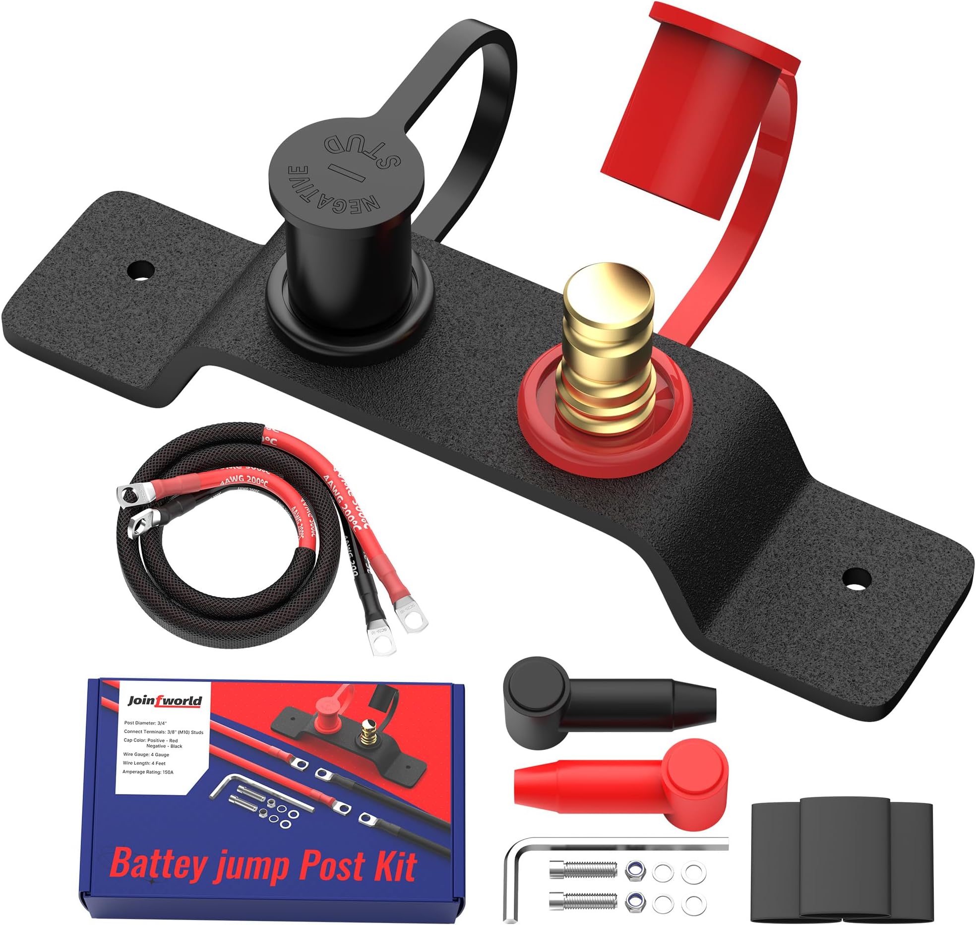 Joinfworld Remote Battery Terminals Heavy Duty Battery Relocation Kit ...