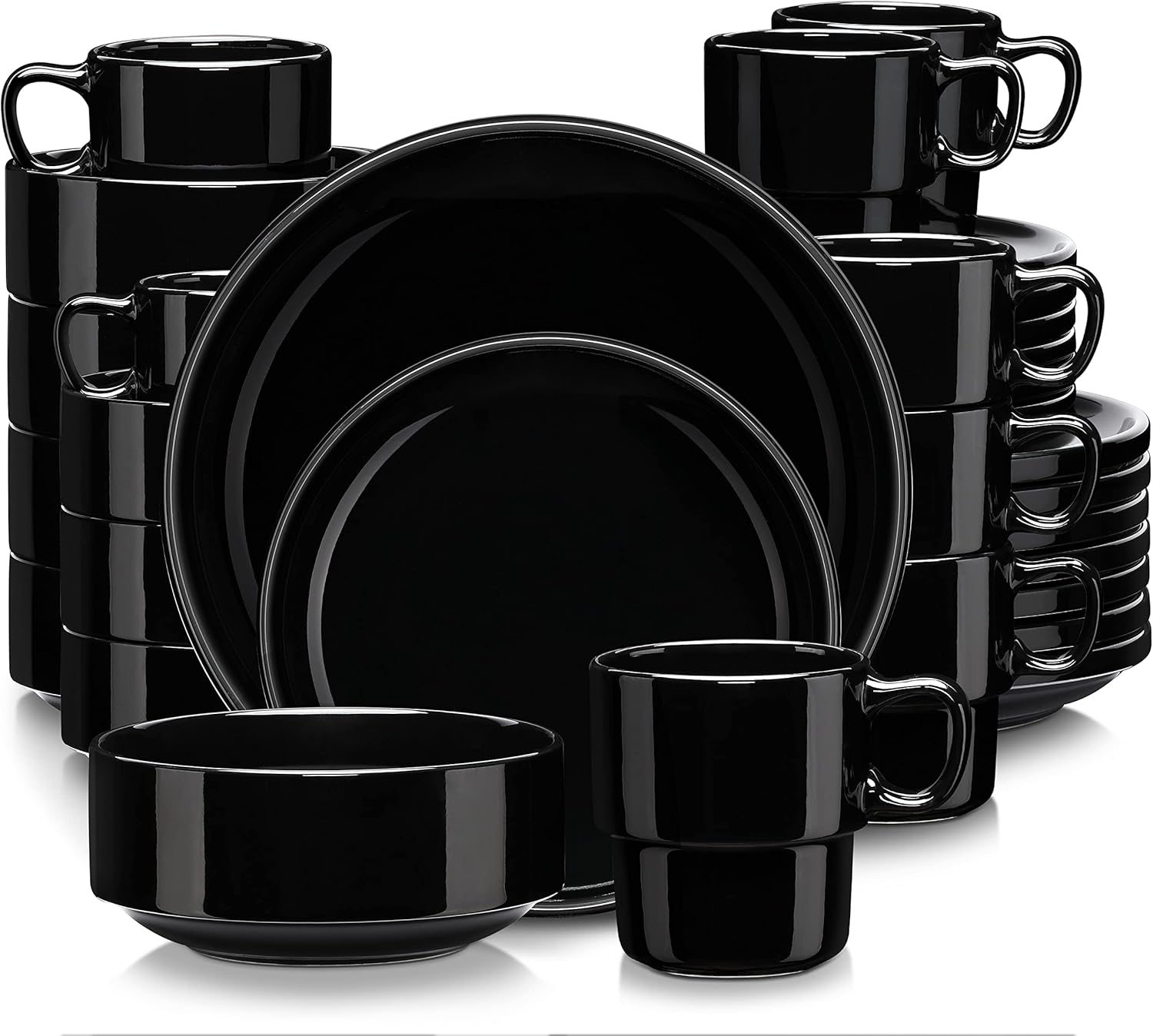 LOVECASA Porcelain Dinner Set 32-Piece Combination Service, Dinnerware ...