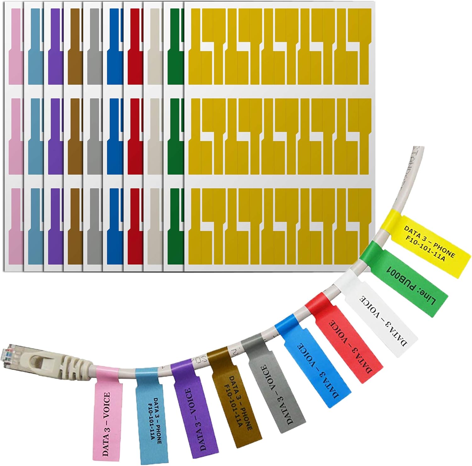 Mr-Label Self-Adhesive Cable Label - Waterproof | Tear Resistant ...