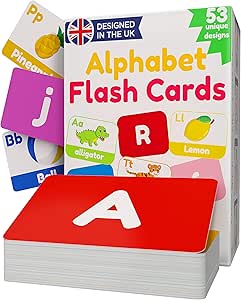 Alphabet ABC Flash Cards for Toddlers 2-4 Years - 52 Flashcards – ABC Cards - Uppercase and ...