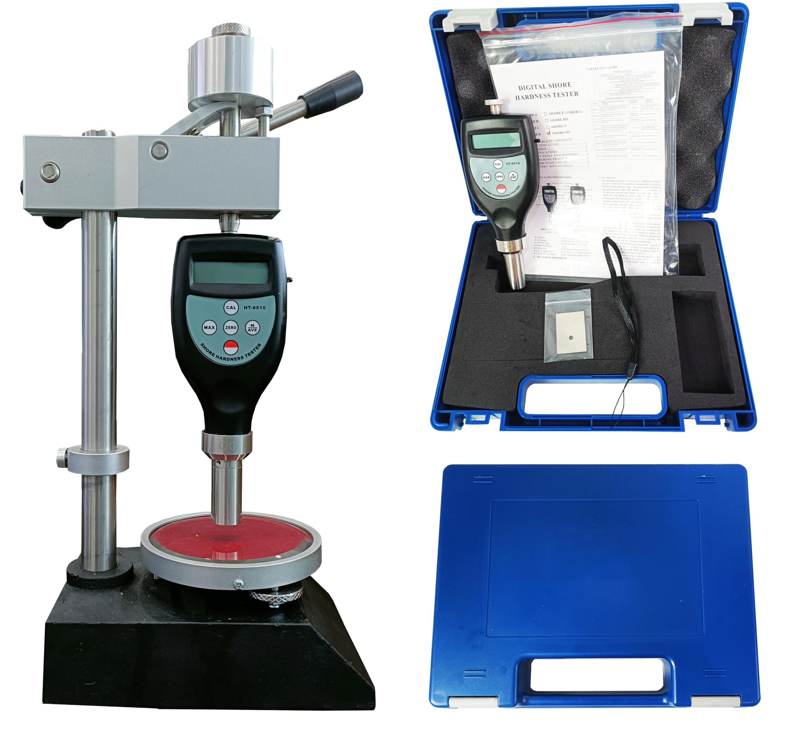 Durometer Hardness Tester HFBTE Digital Rubber Hardness Tester Shore OO ...