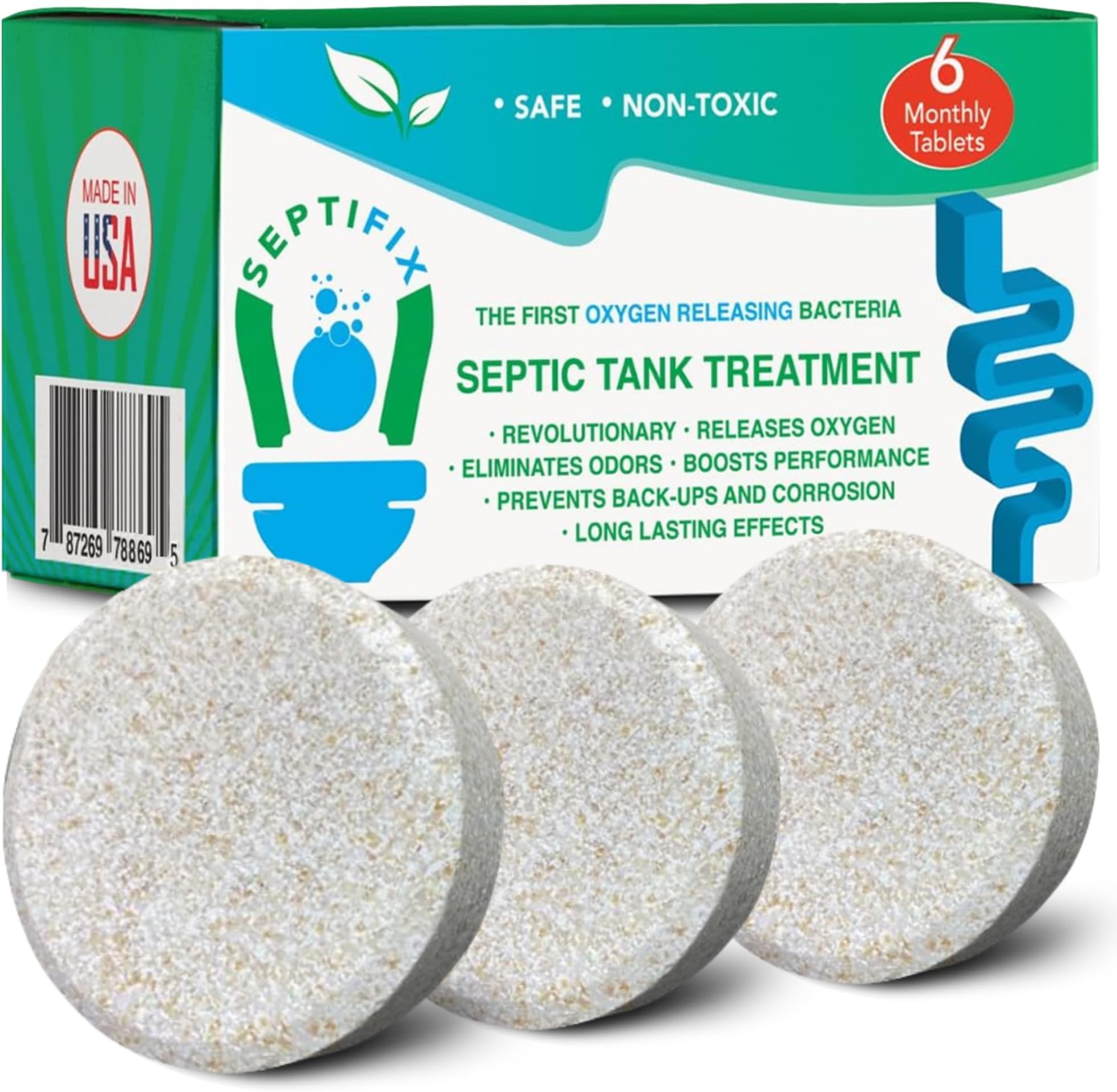 Amazon.com: SEPTIFIX Septic Tank Treatment Tabs - Live Aerobic Bacteria ...