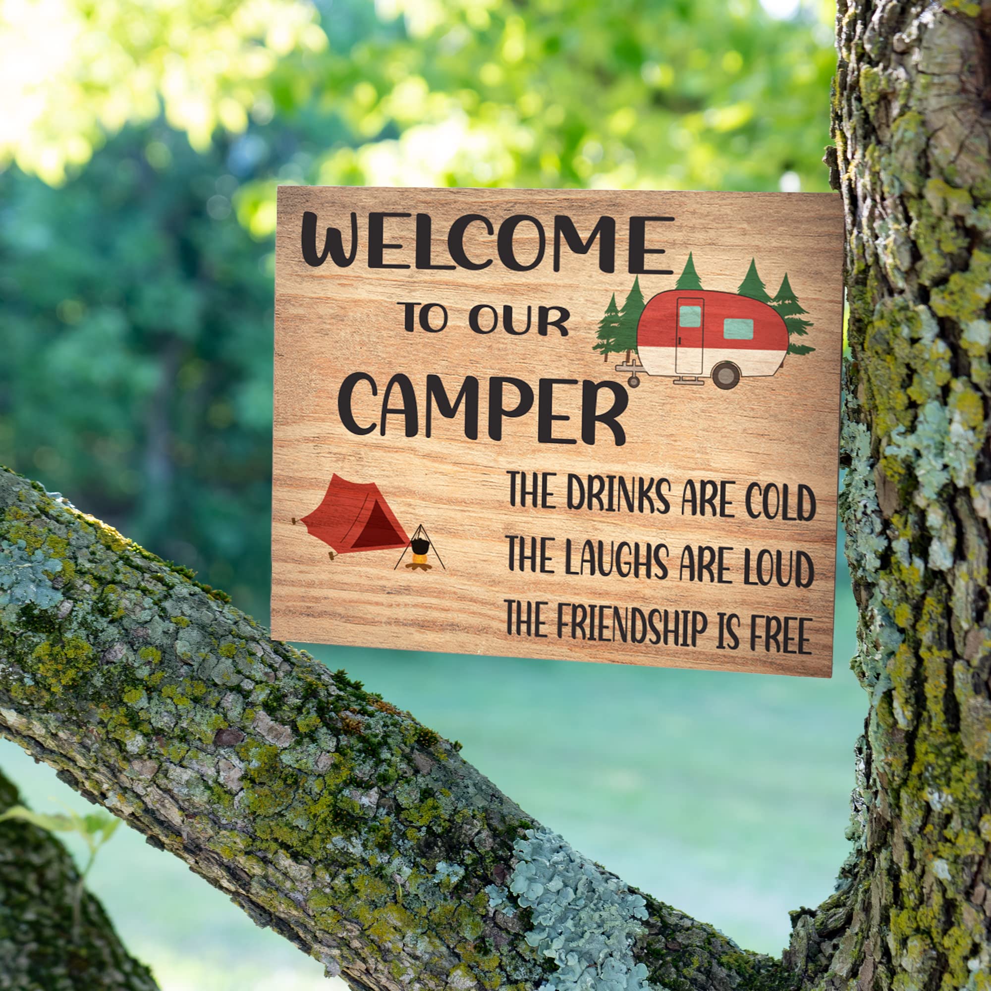 Camper Signs Custom Welcome Campsite Camping Family 3D Wood Name ...