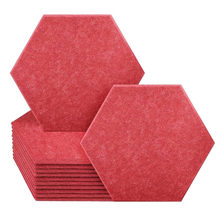 Buy JBER Professional Hexagon Acoustic Foam Panels, Sound Proof Padding ...