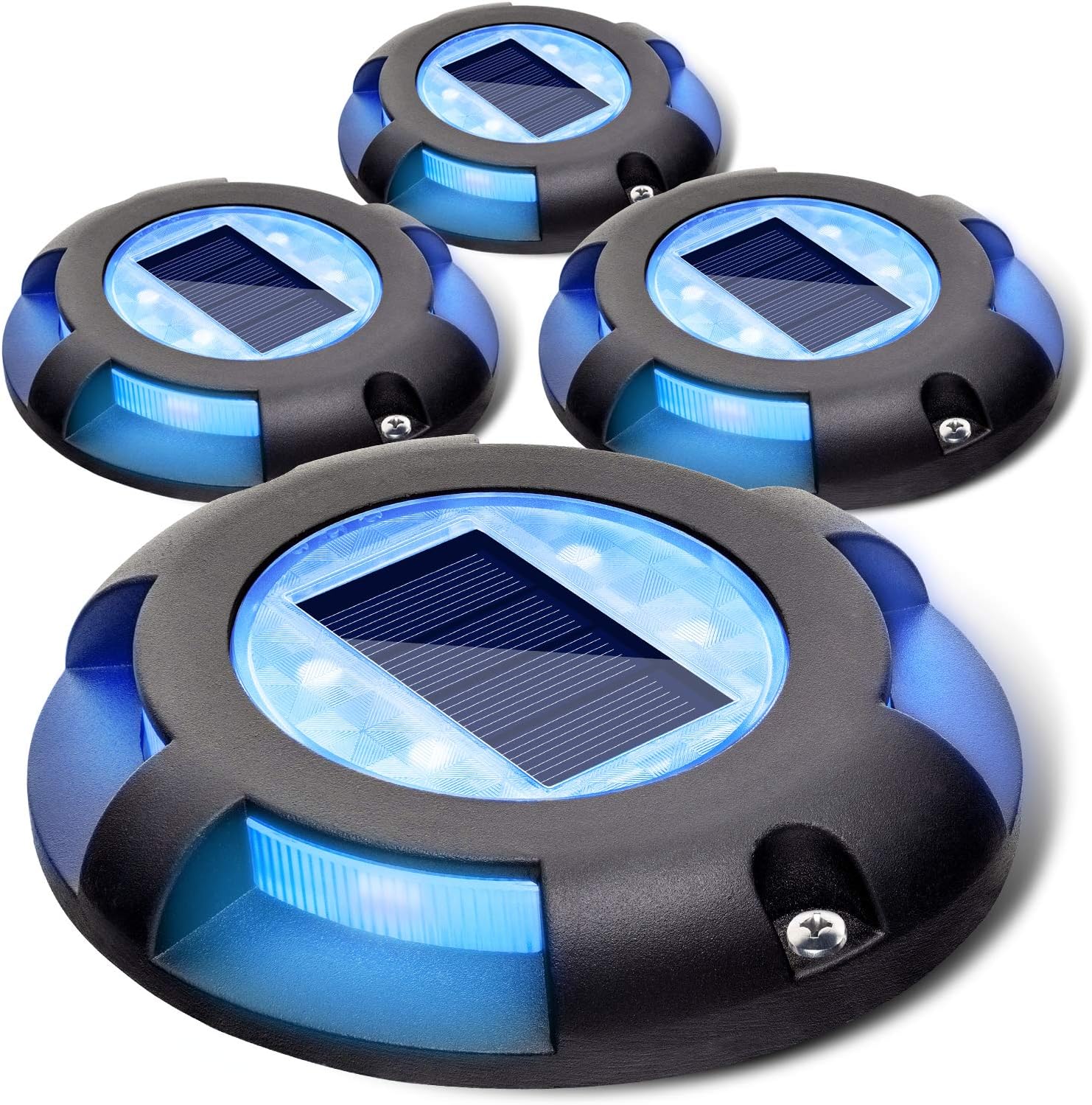 Siedinlar Solar Deck Lights Outdoor 2 Modes LED Driveway Markers for ...