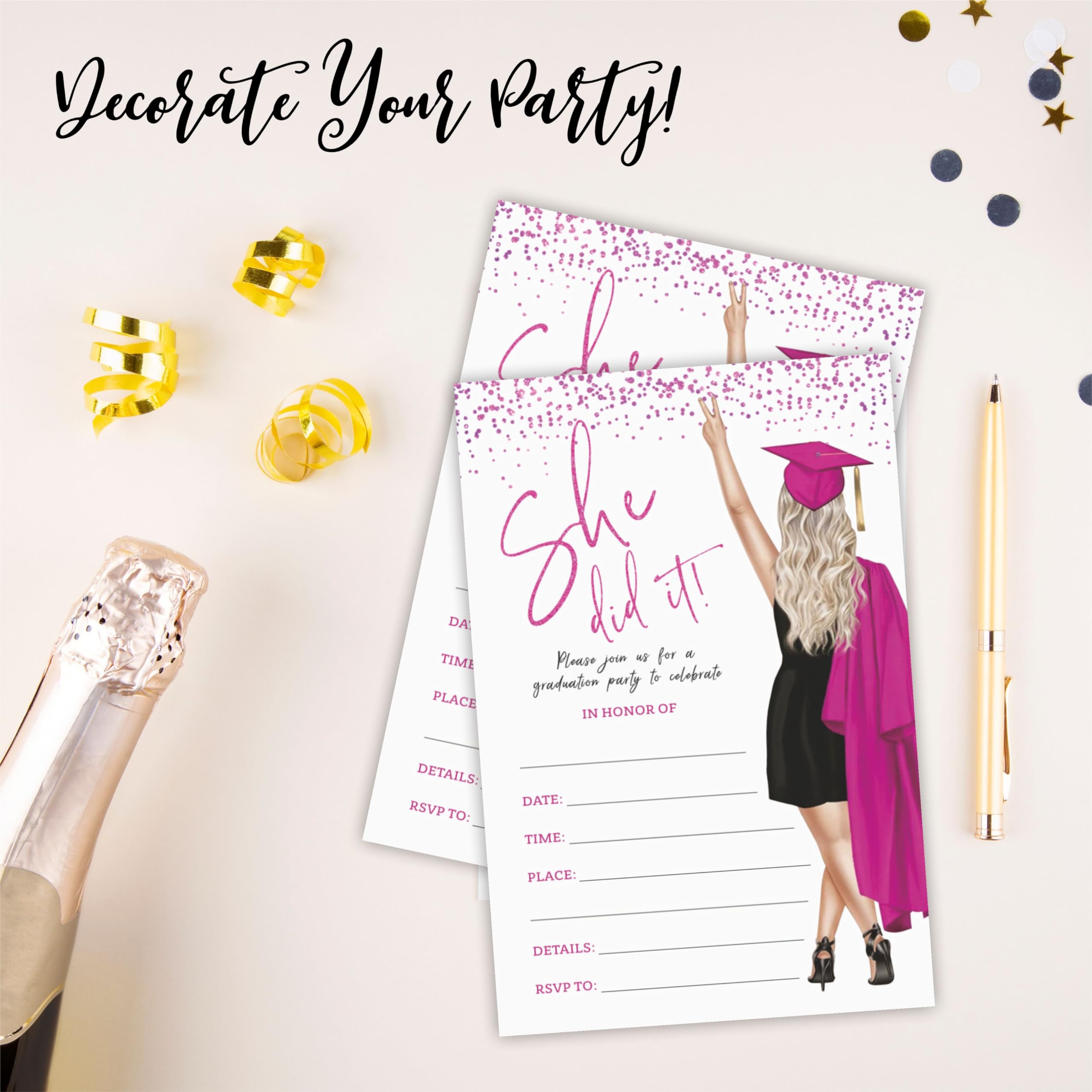 Surprise Graduation Invitation Examples