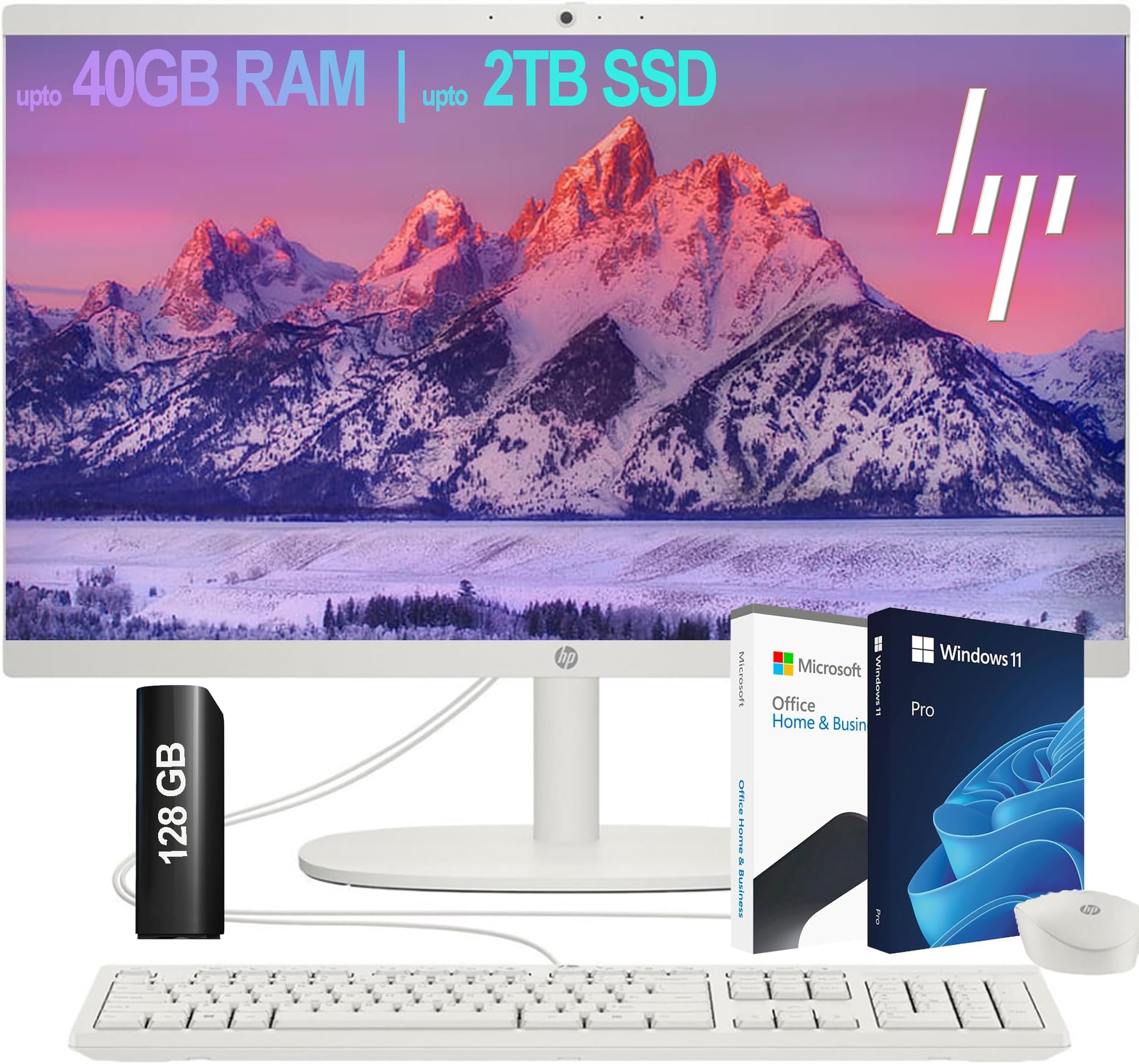 Amazon.com: HP All-in-One Desktop| 22" Full HD Display| Intel Dual-core ...