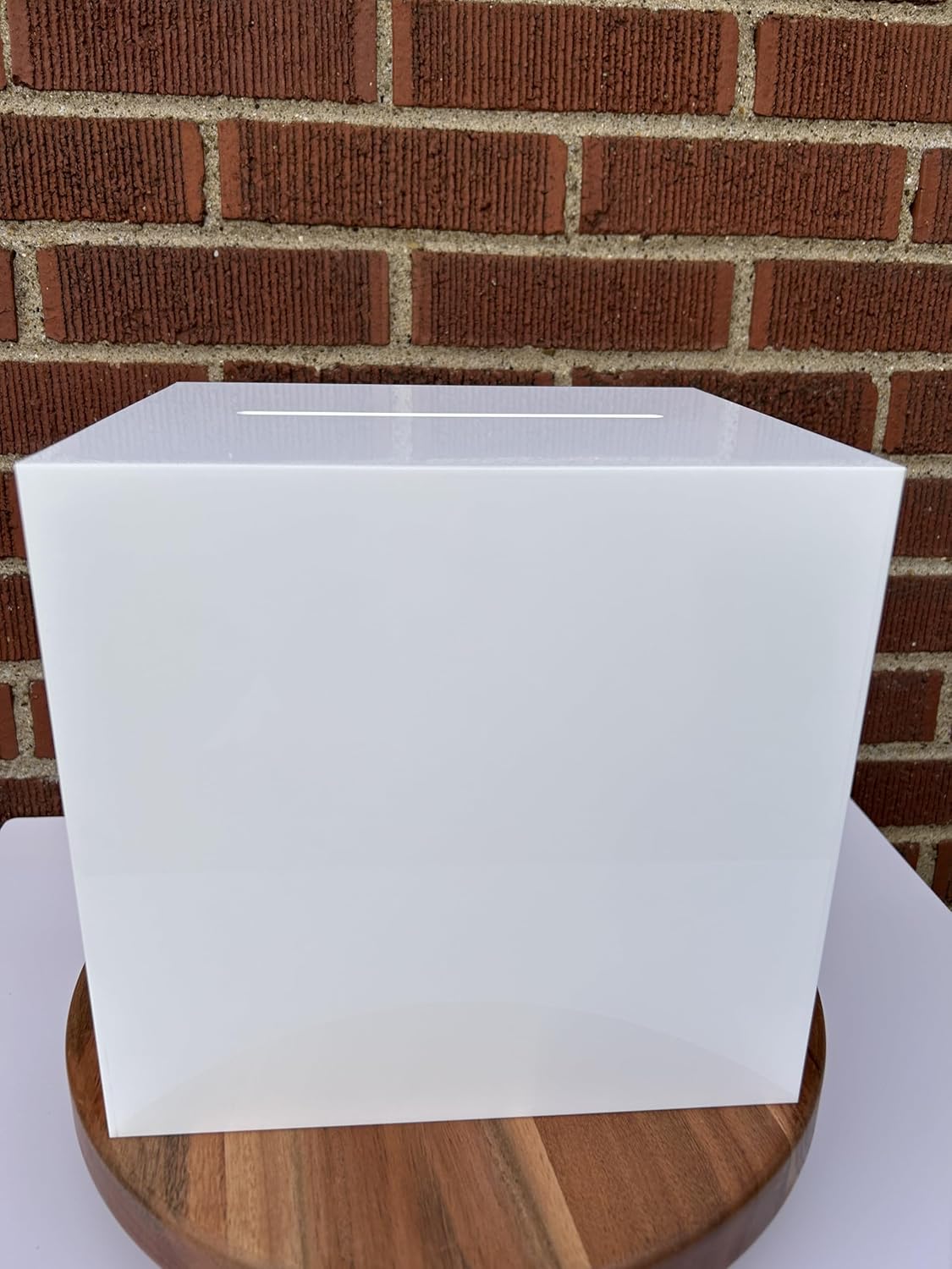 Amazon.com: Wedding Card Box with Lock and Key, White Acrylic Card Box ...
