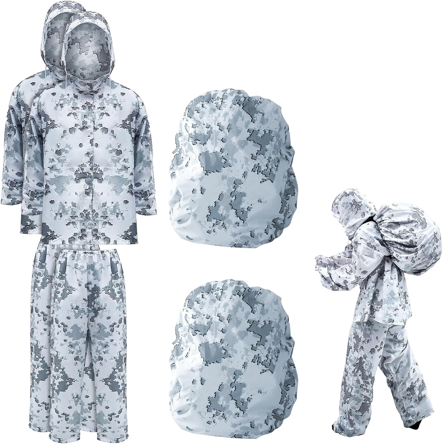 Amazon.com: 2 Sets Snow Camo Winter Camouflage with Backpack Cover ...