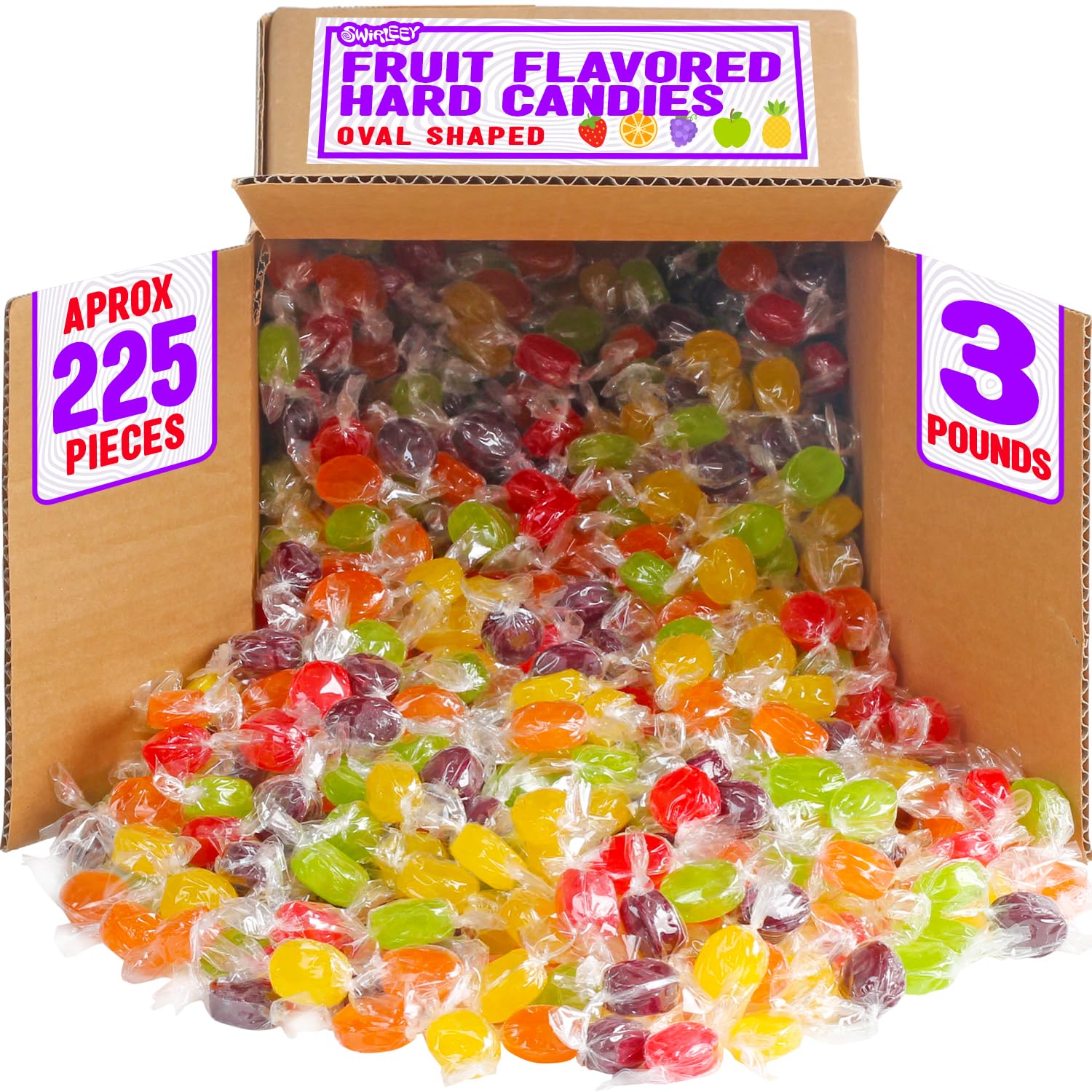 Amazon.com : Fruit Flavored Hard Candy - 3 Pounds - Bulk Assorted Fruit ...