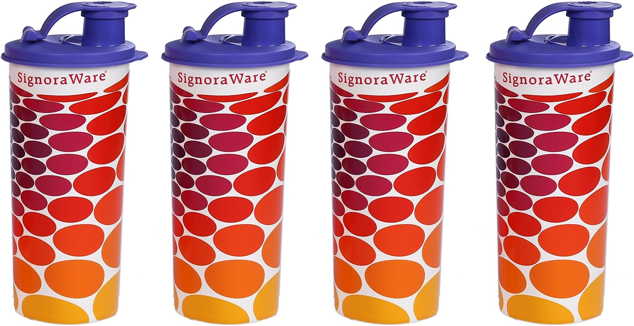 Signoraware Tree House Plastic Sipper, 500ml, Set of 4, Red : Amazon.in ...